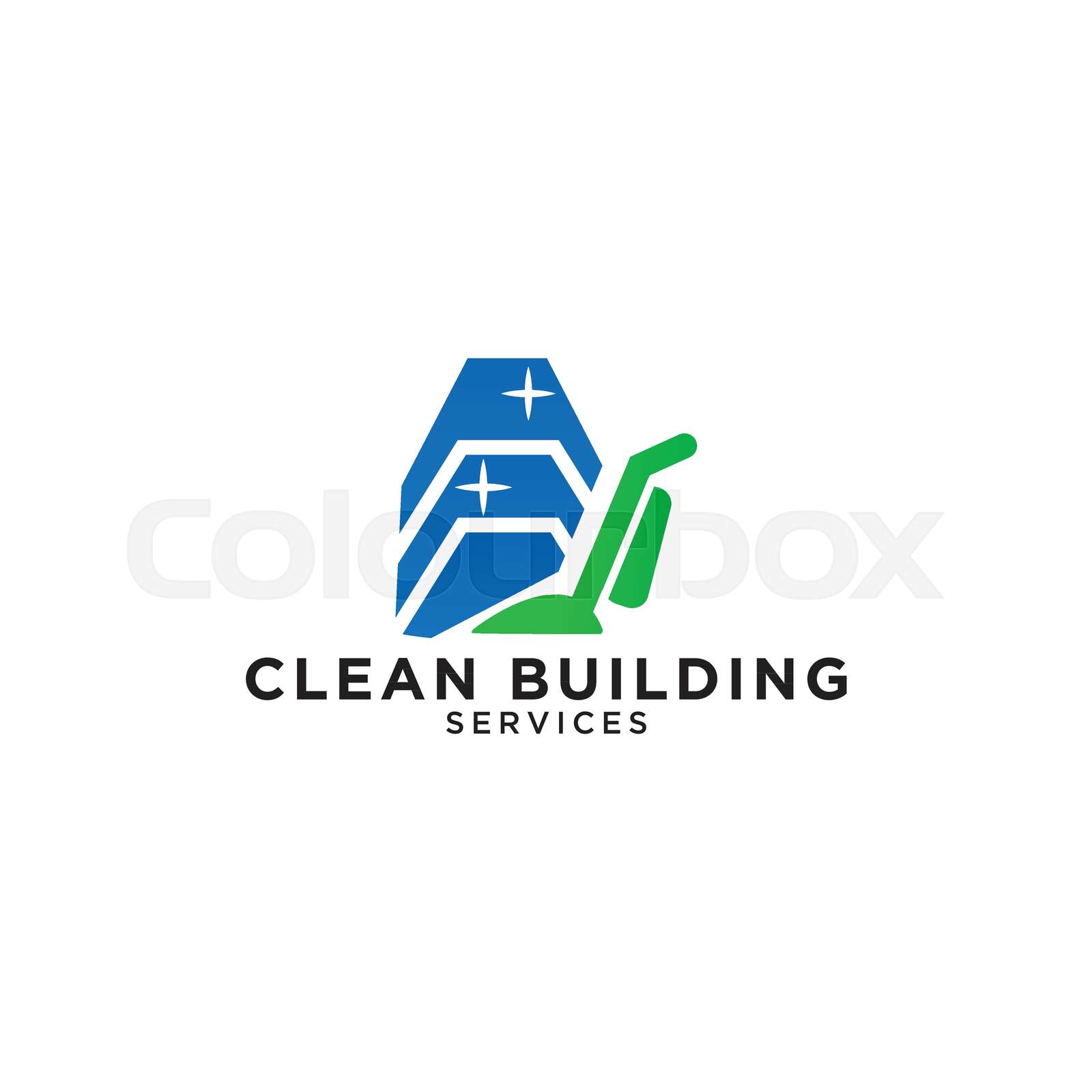 Building cleaning service logo design template | Stock vector | Colourbox