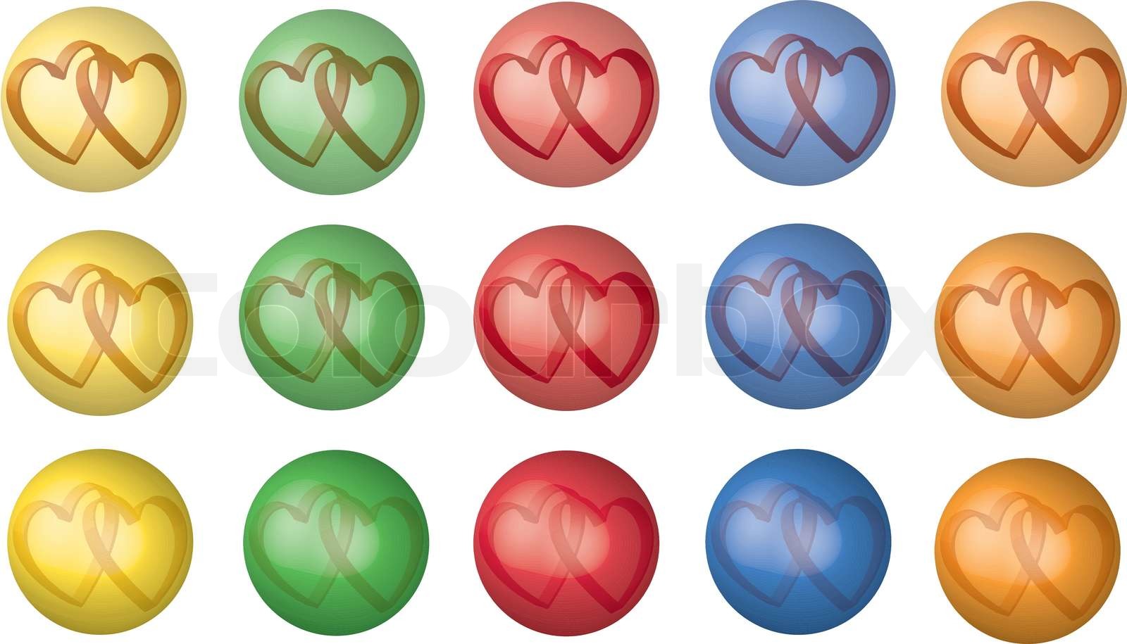 hearts in bubble | Stock vector | Colourbox