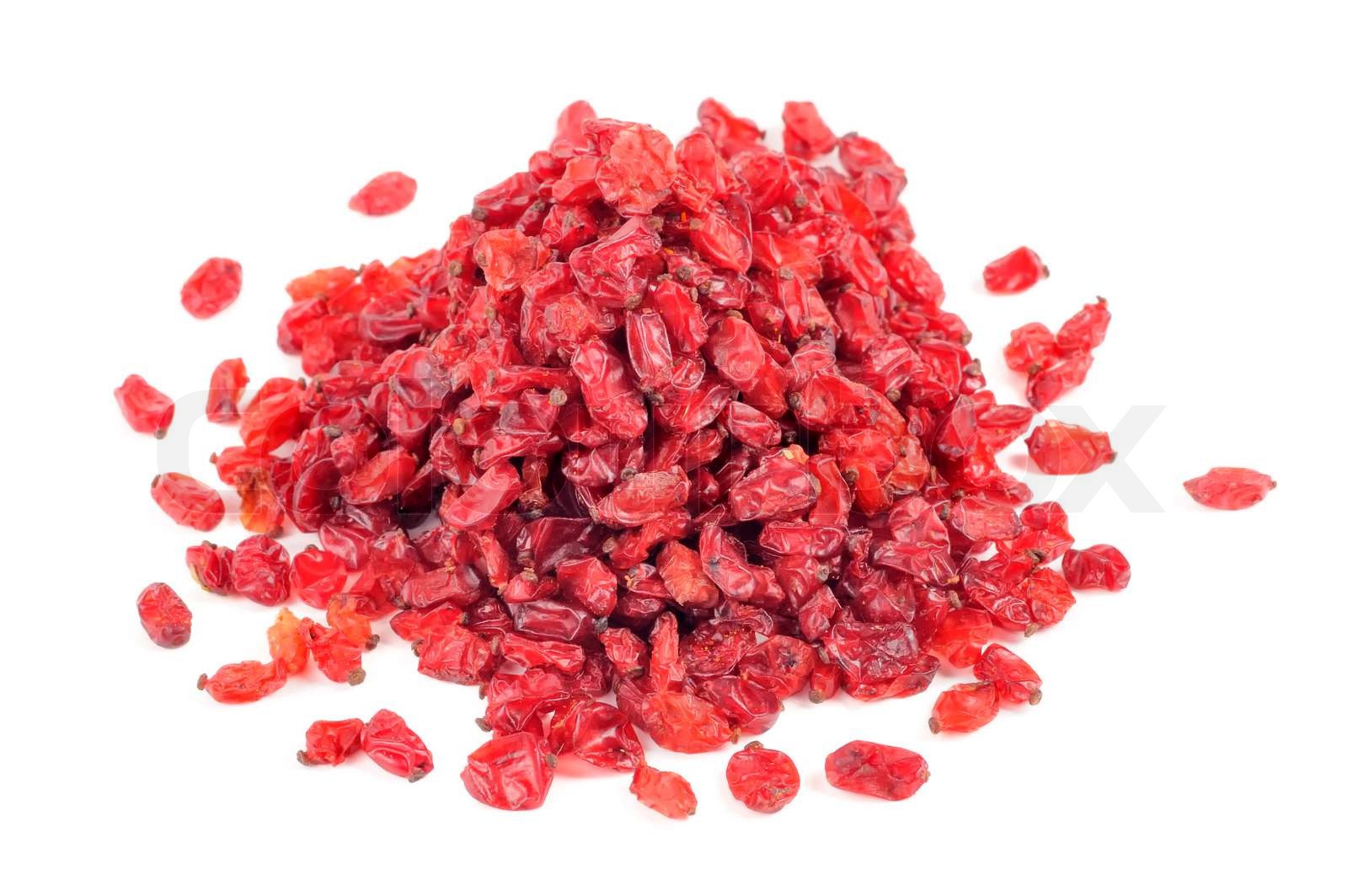 Dried Barberry Berries Isolated on White Background | Stock image ...