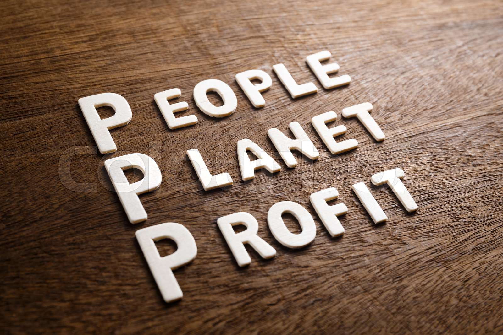 3P Marketing Wood Letters | Stock image | Colourbox