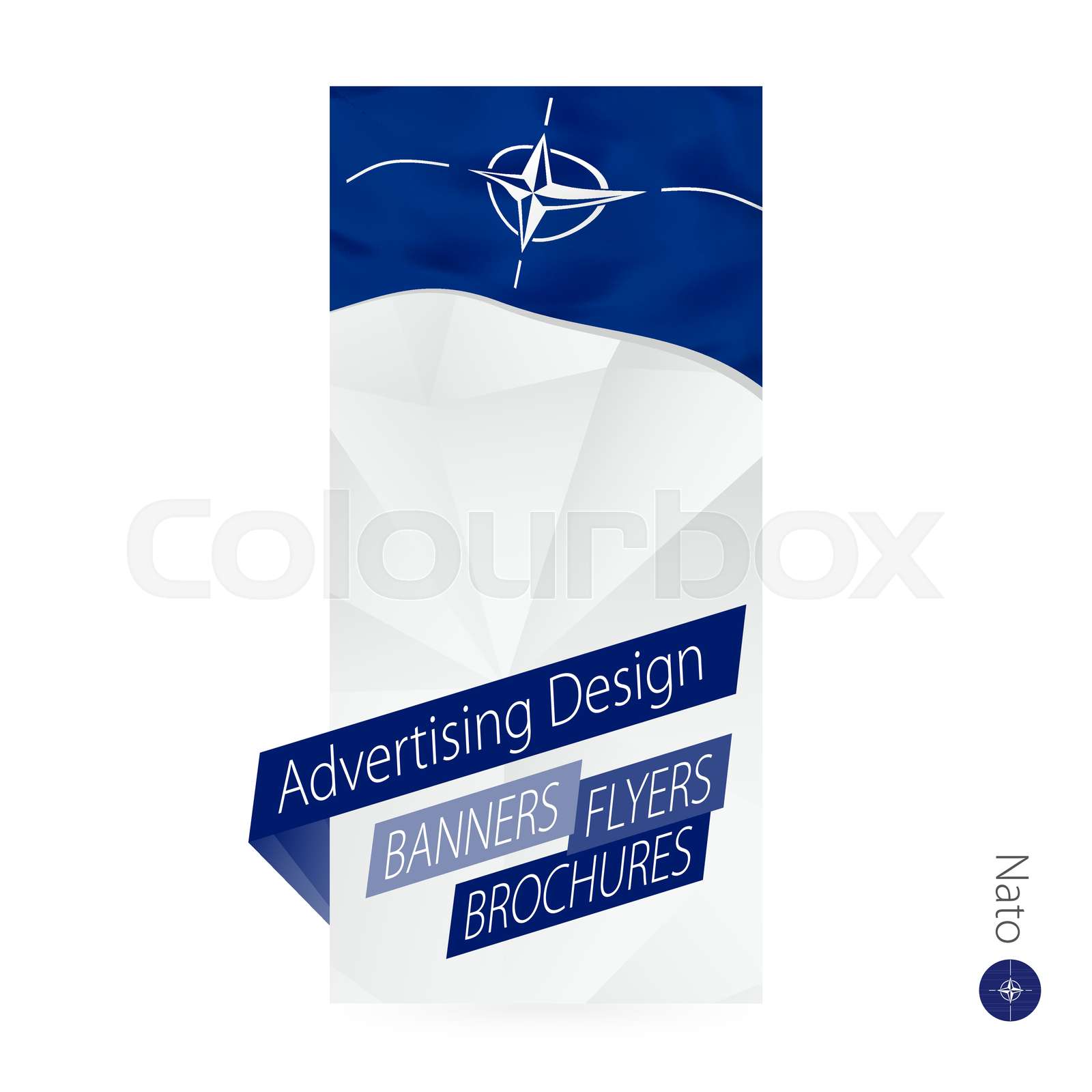 Vector abstract banner template for Nato. | Stock vector | Colourbox