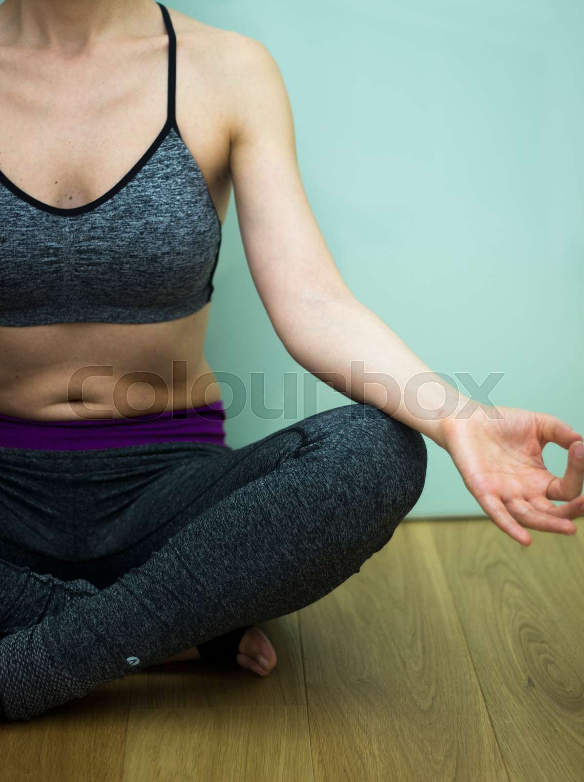 Yoga teacher mudra asana | Stock image | Colourbox