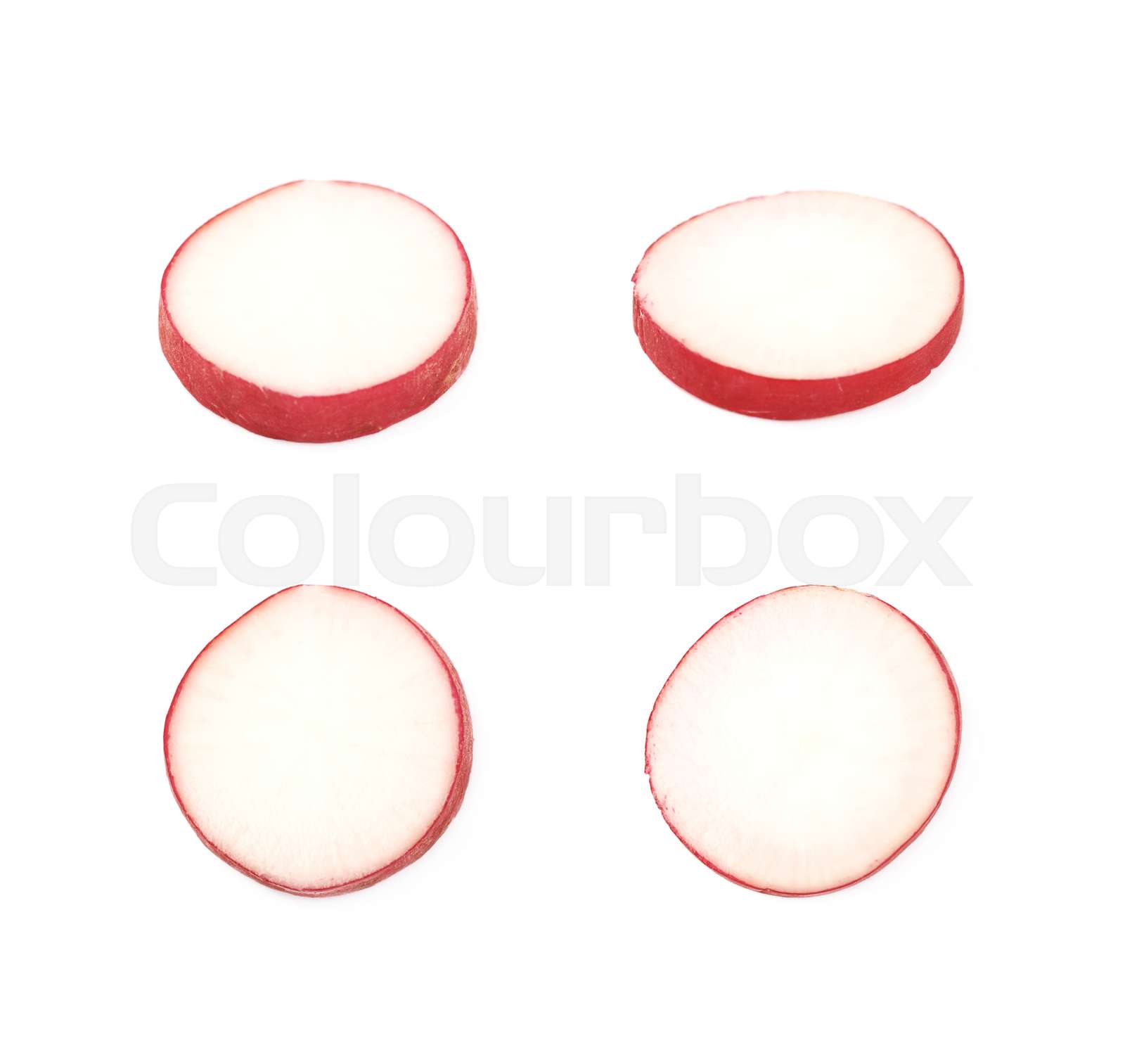 Slice Of Radish Isolated Stock Image Colourbox