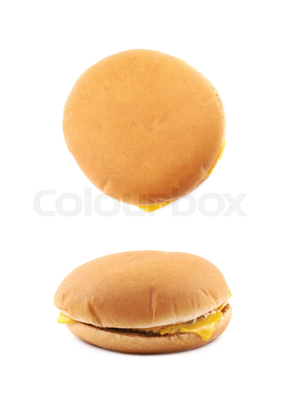 Generic burger composition isolated | Stock image | Colourbox