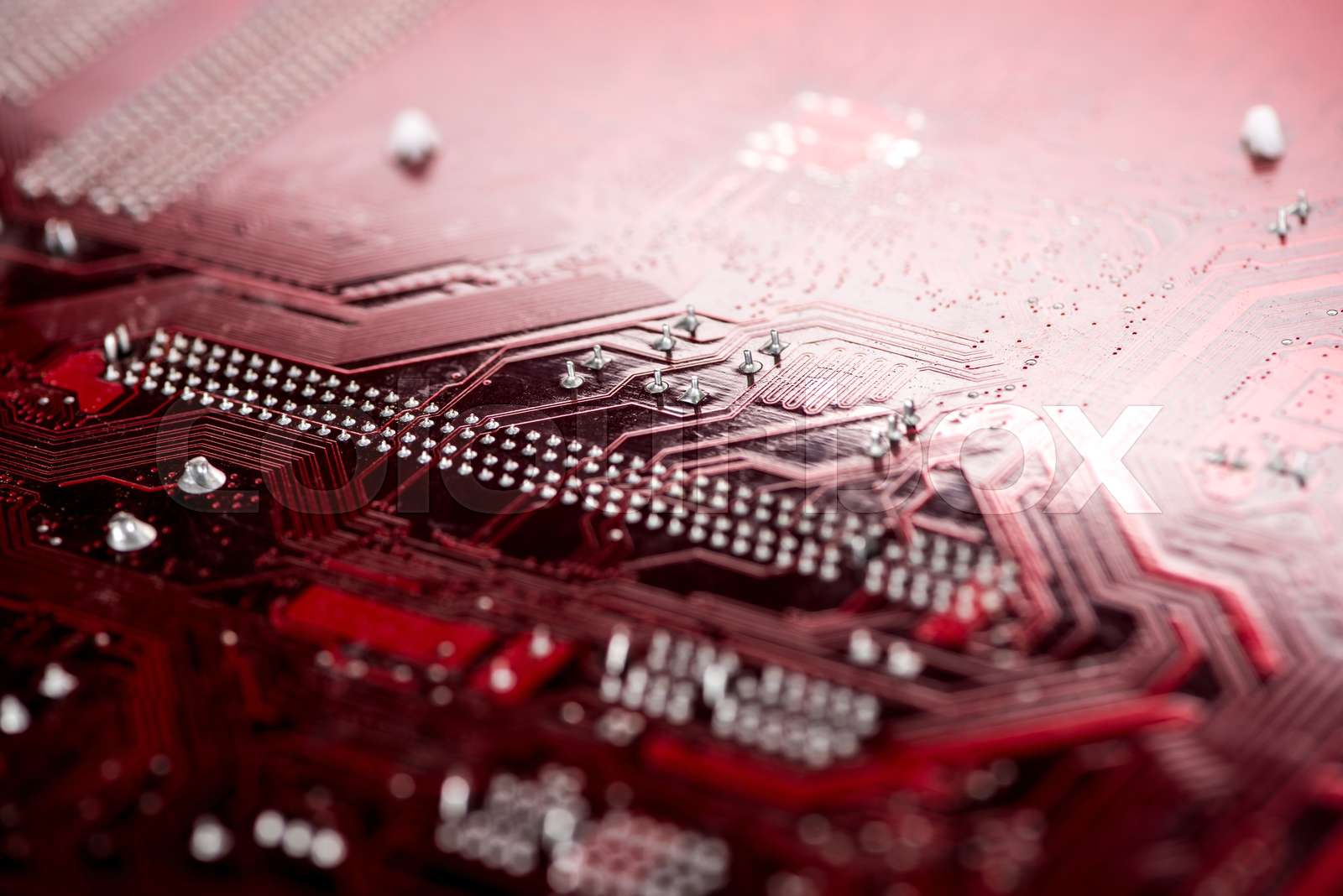 Typical desktop computer motherboard close-up view | Stock image ...