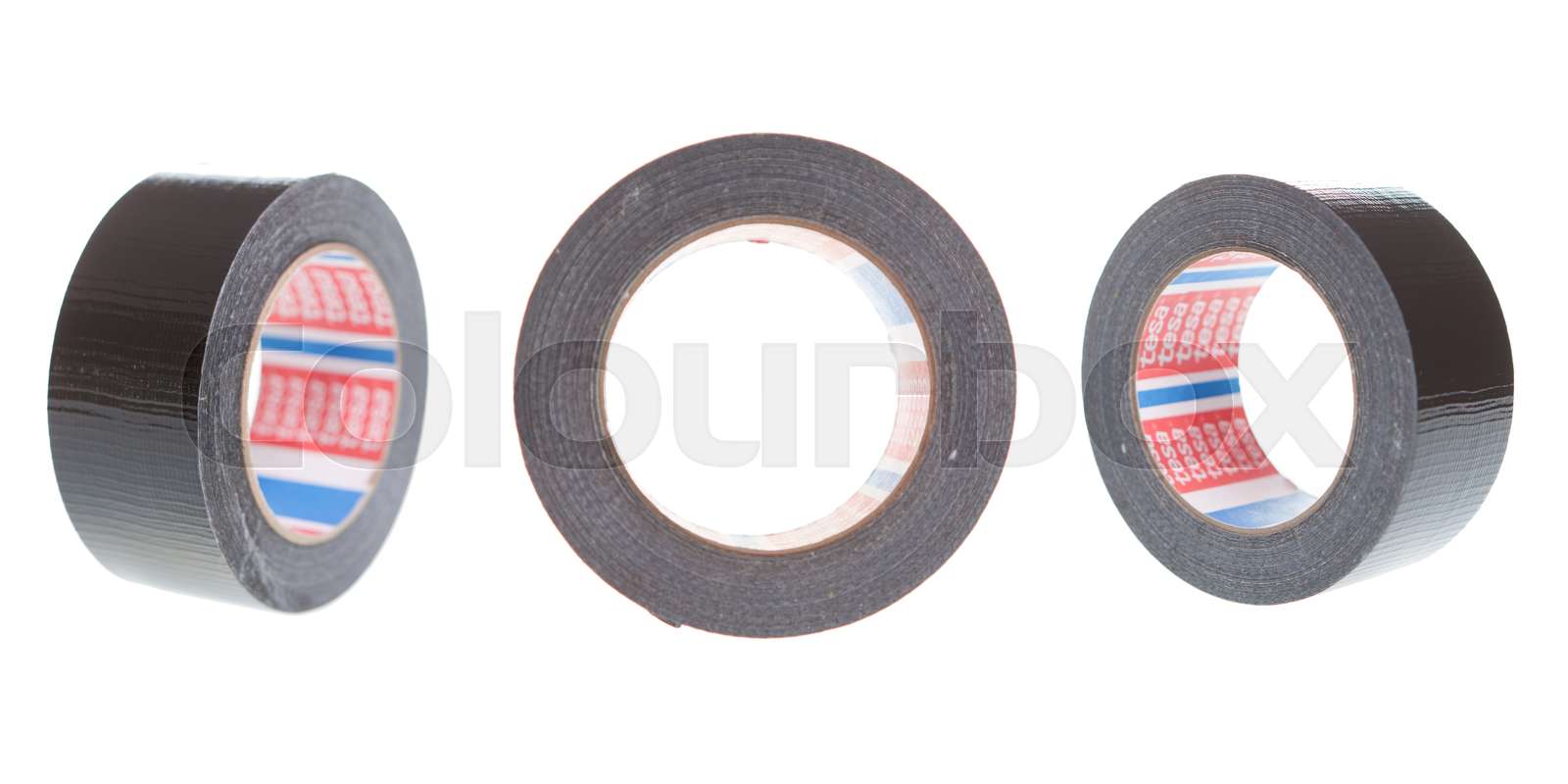 Duct repair tape black set, collection patterns kit isolated | Stock ...