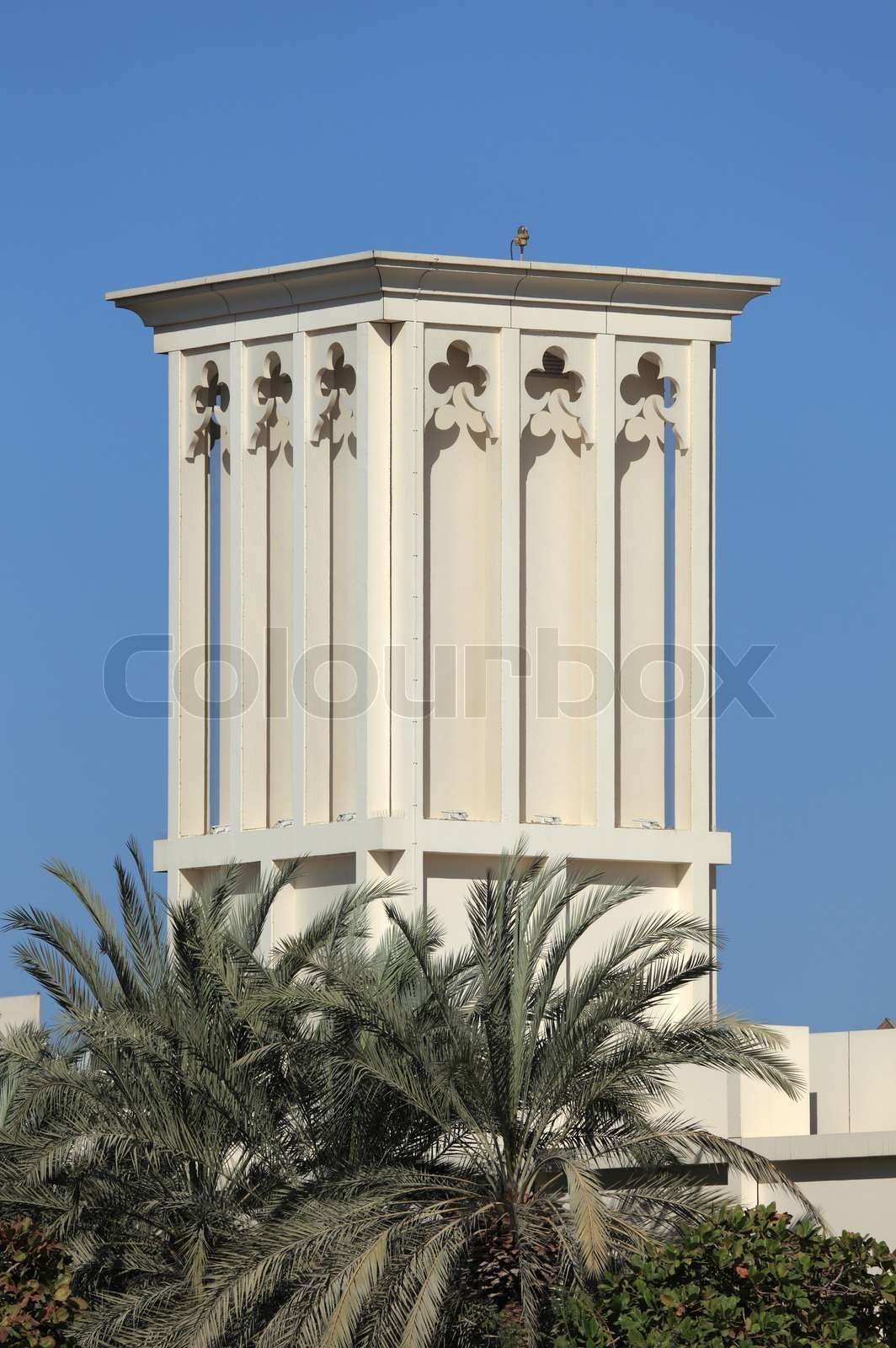 Traditional Arabic Wind Tower in Dubai | Stock image | Colourbox