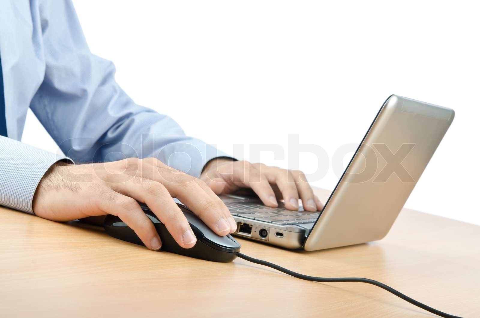 Busunessman der Arbeit am Computer | Stock Bild | Colourbox