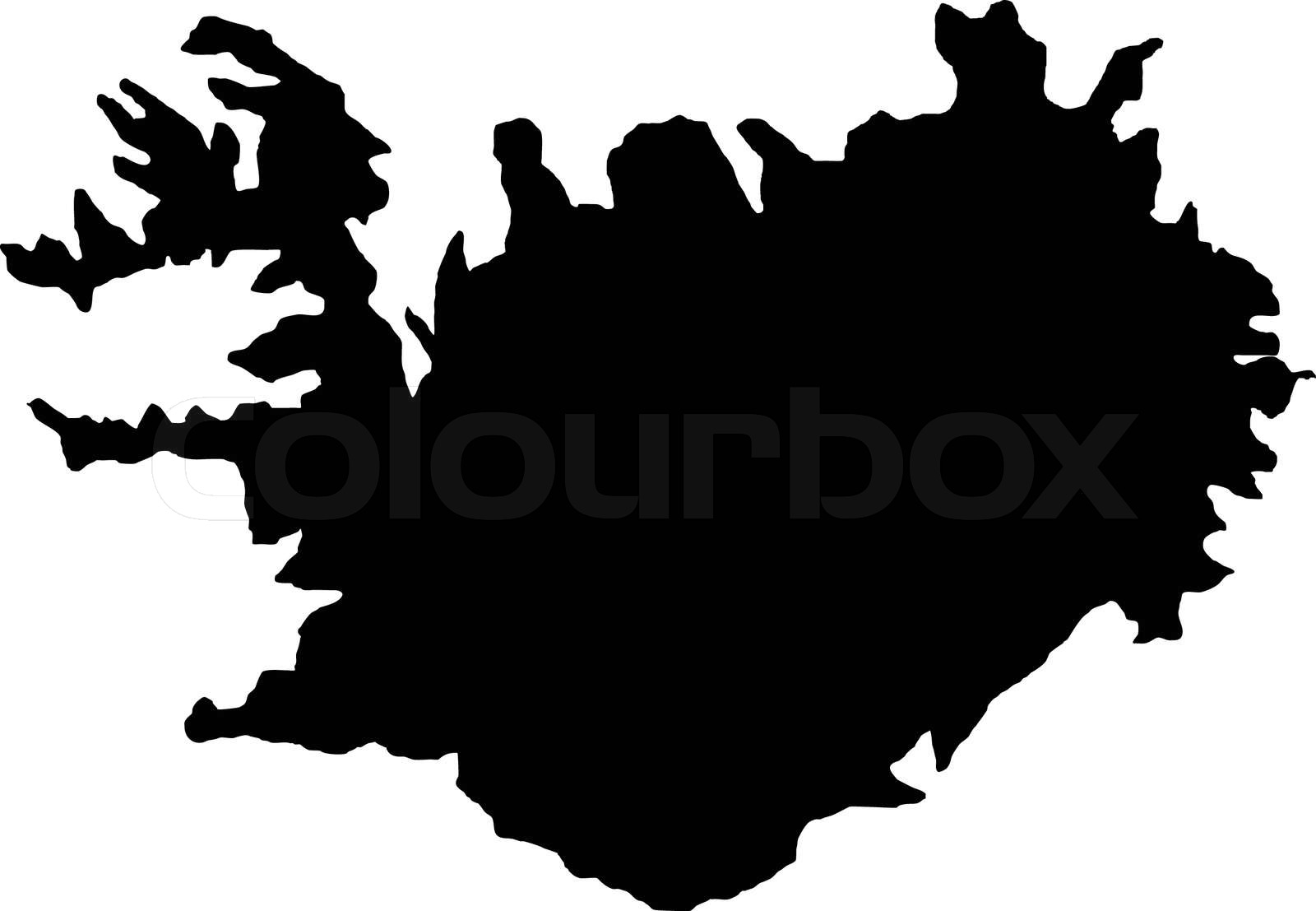 Vector illustration of maps of Iceland | Stock vector | Colourbox