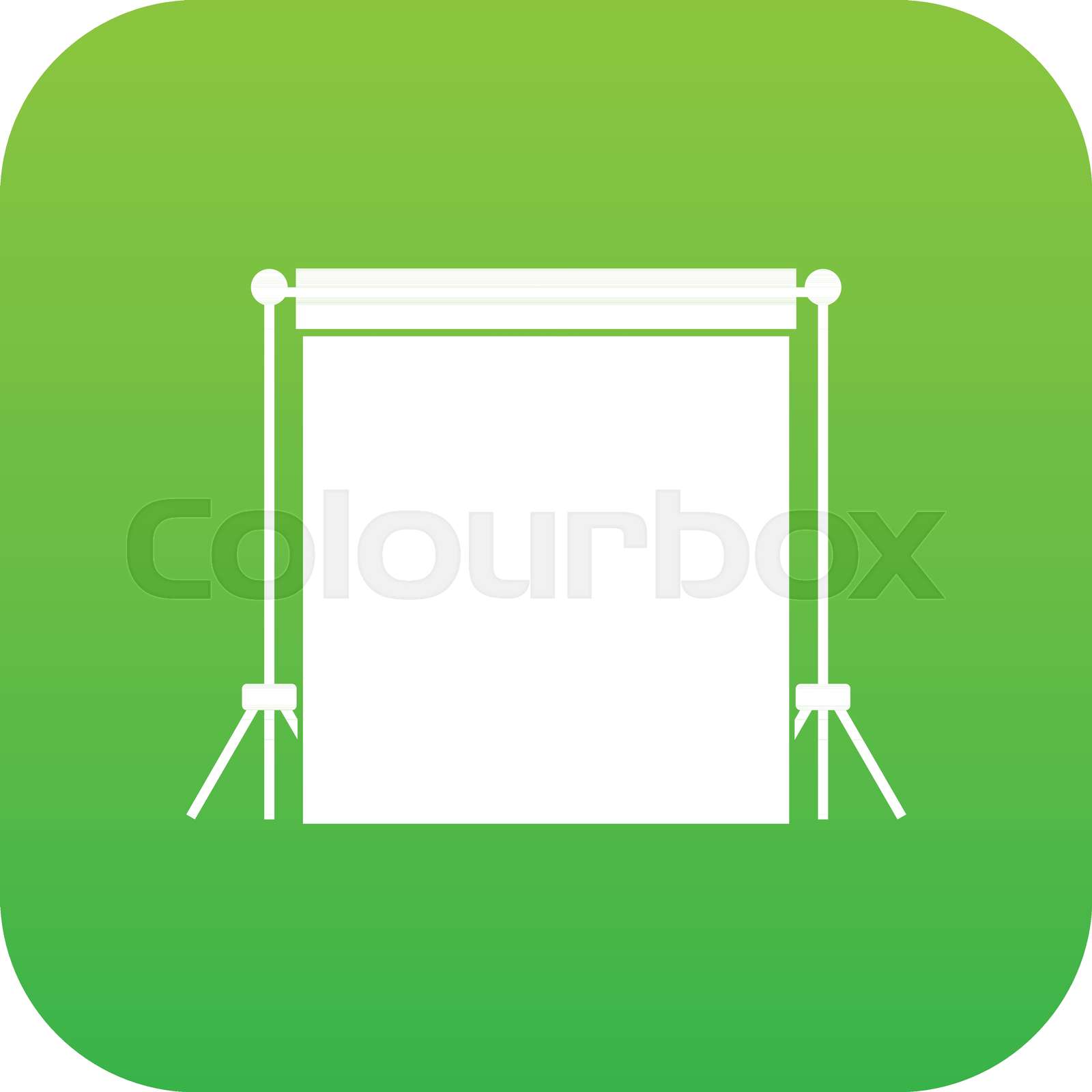 Studio backdrop icon digital green | Stock vector | Colourbox