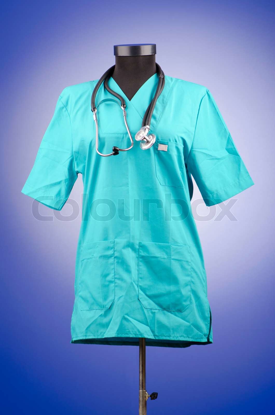 Doctor coat with the stethoscope | Stock image | Colourbox