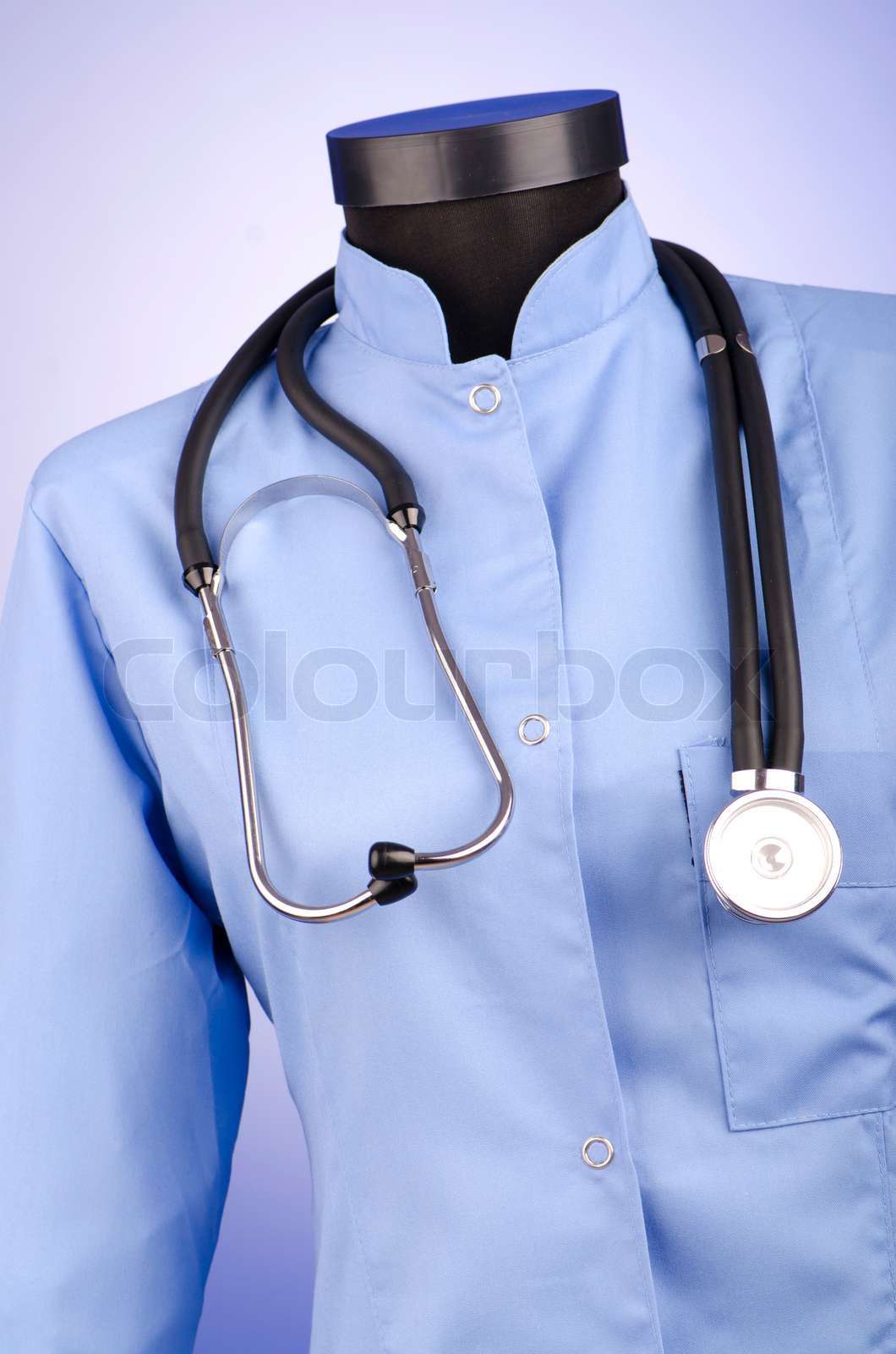 Doctor coat with the stethoscope | Stock image | Colourbox