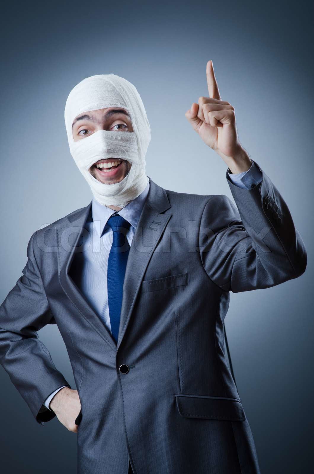 Man covered in medical bandages | Stock image | Colourbox