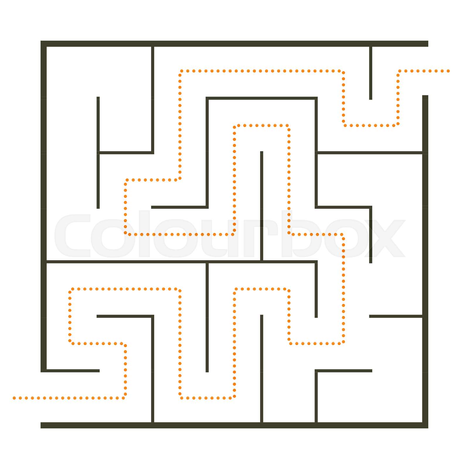 Simple maze | Stock vector | Colourbox