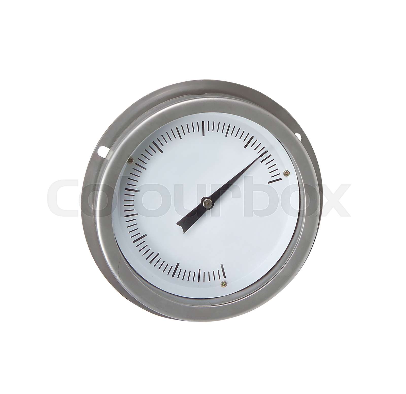 Metal analogue barometer isolated | Stock image | Colourbox