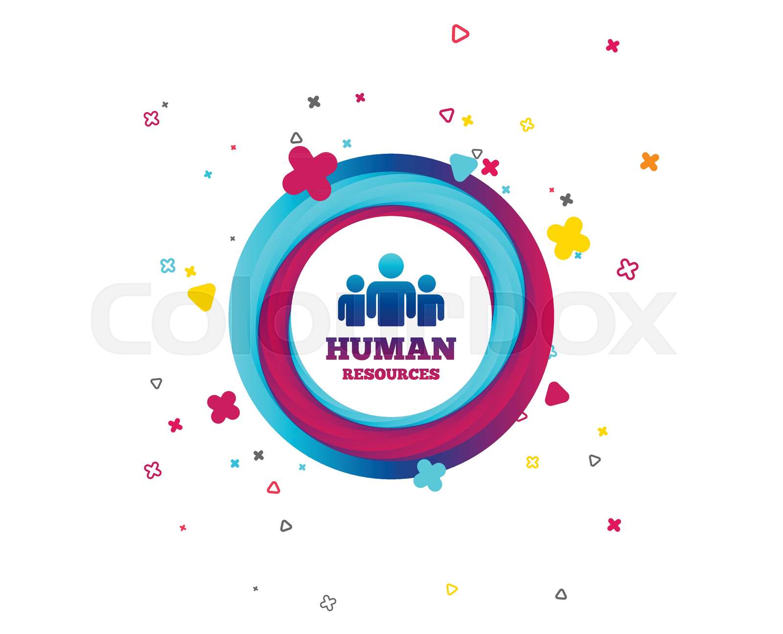 Human resources sign icon. HR symbol. | Stock vector | Colourbox