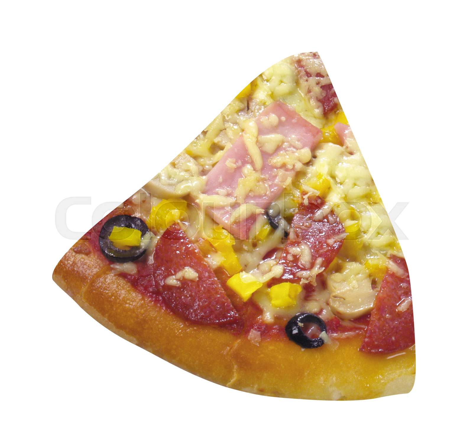 Pizza slice isolated | Stock image | Colourbox