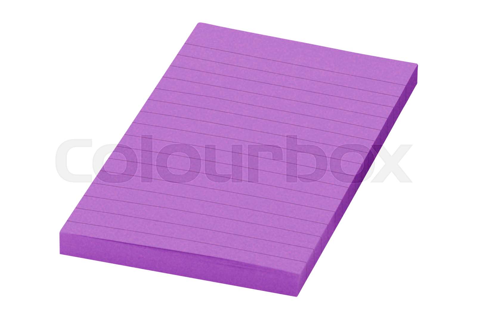 Purple sticky notes isolated on white | Stock image | Colourbox