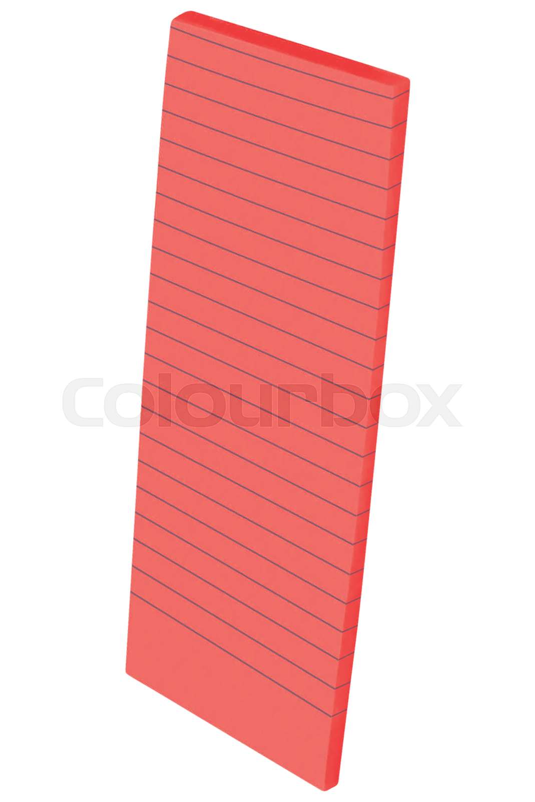 red post-it notes isolated on white | Stock image | Colourbox