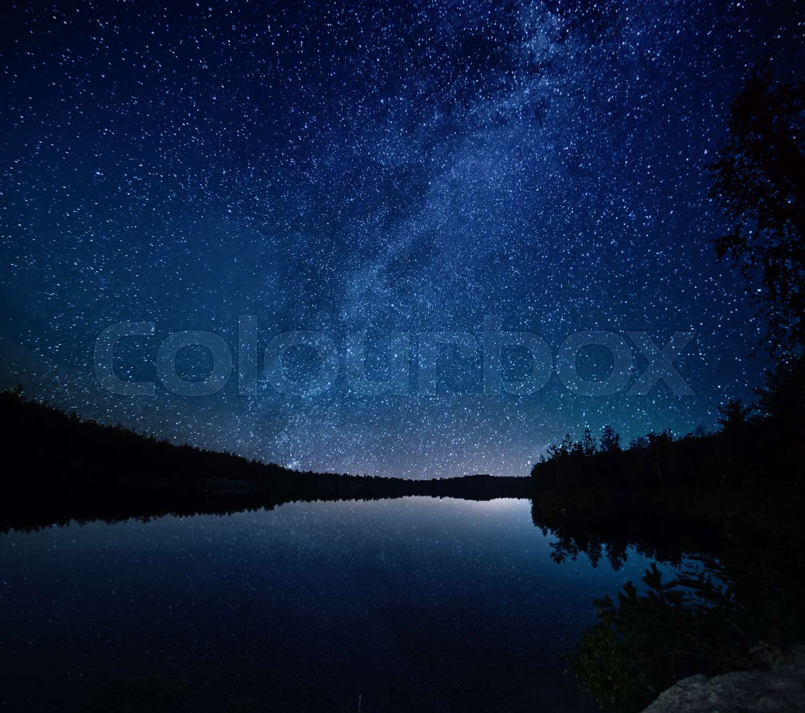 Lake at night | Stock image | Colourbox