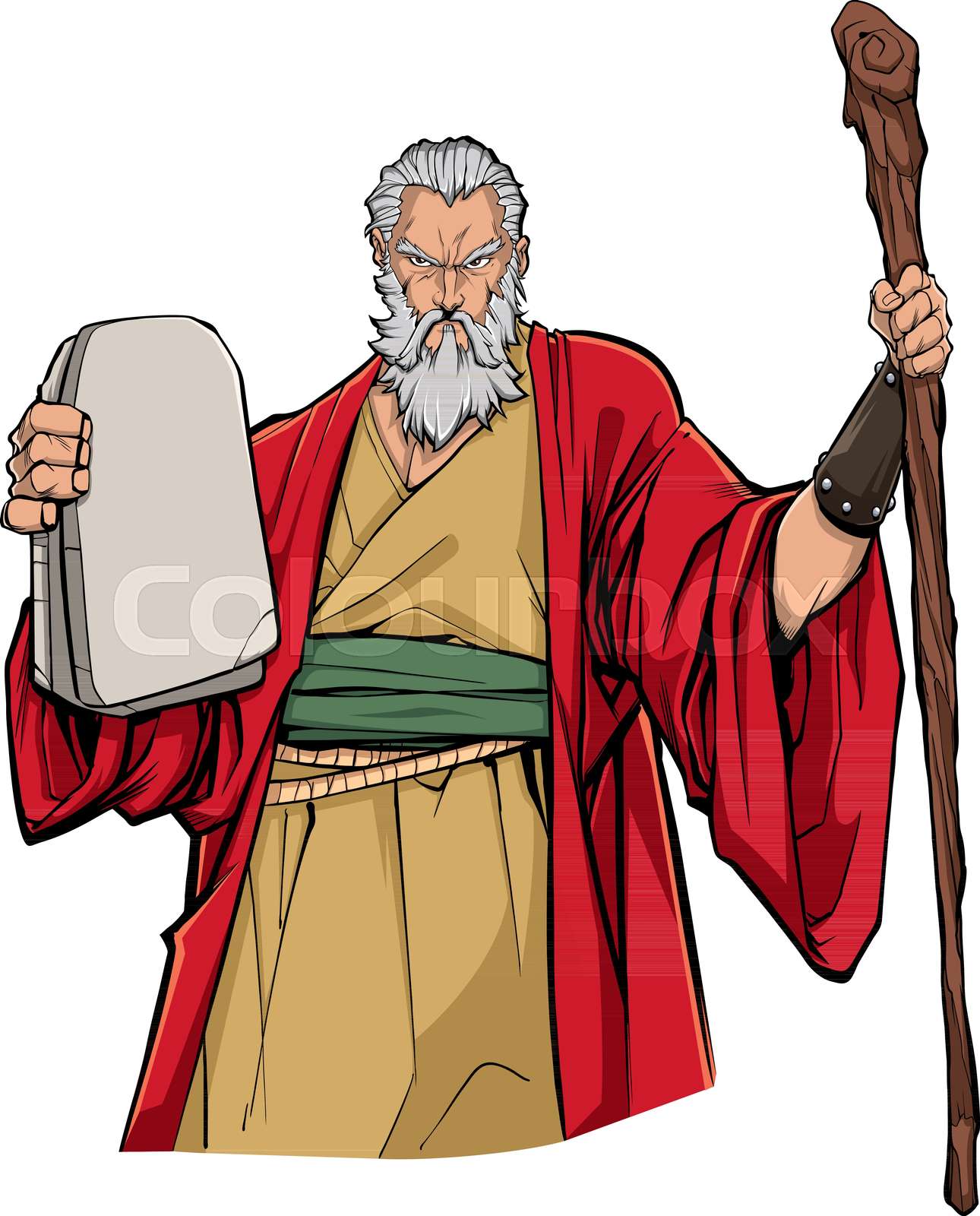 Moses Portrait Illustration | Stock vector | Colourbox