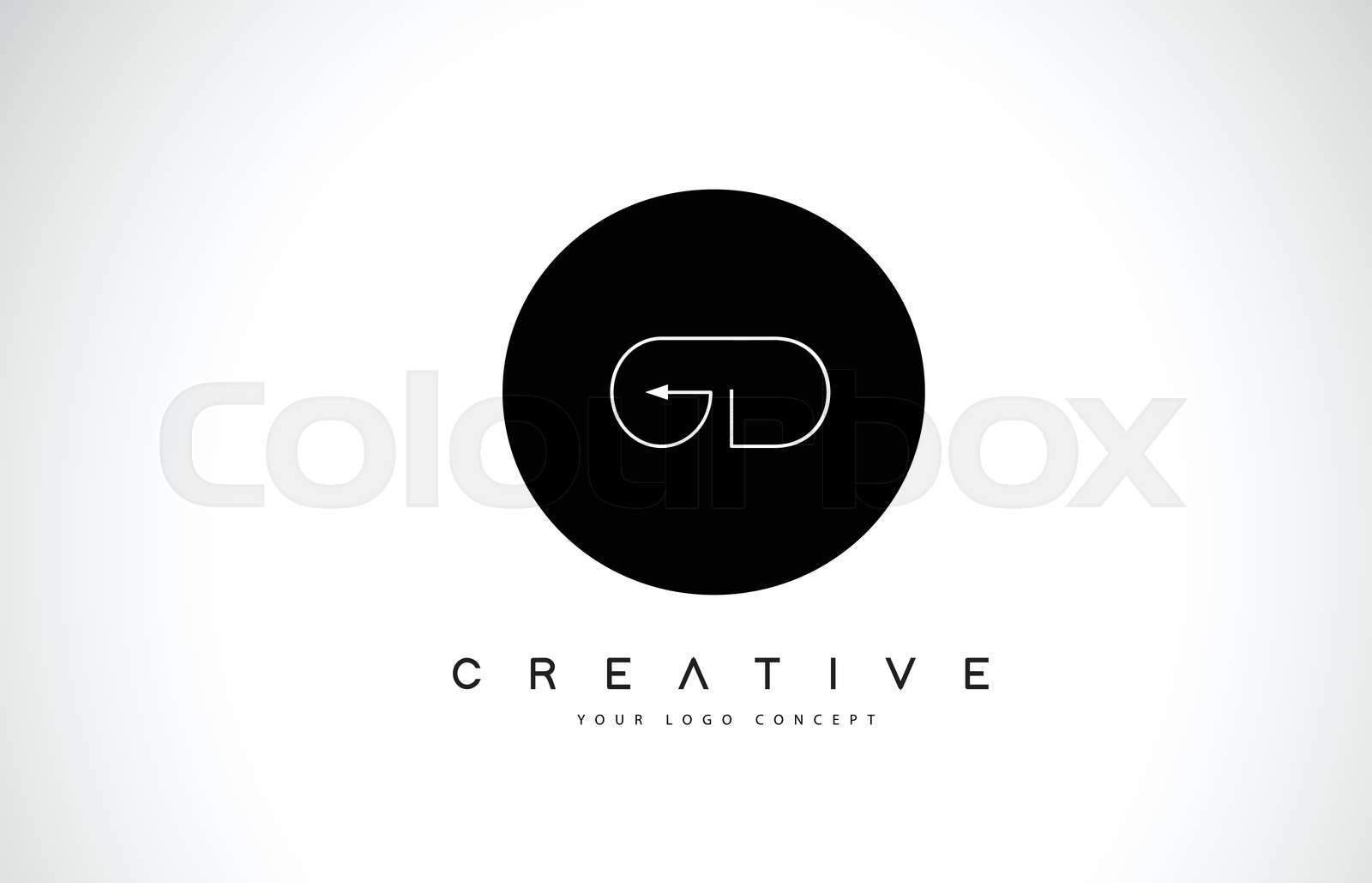 GD G D Logo Design with Black and White Creative Text Letter Vector ...