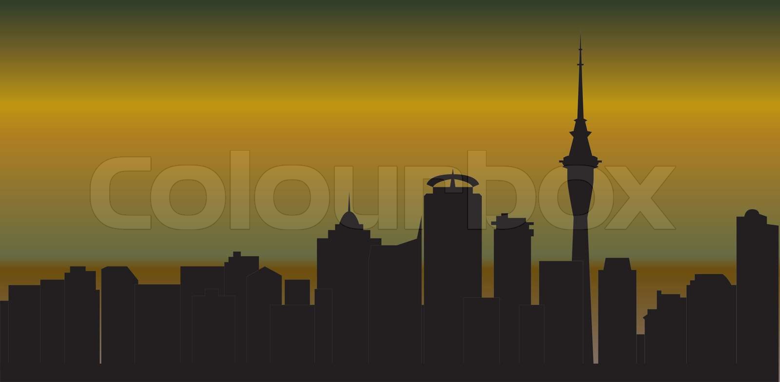 auckland skyline | Stock vector | Colourbox
