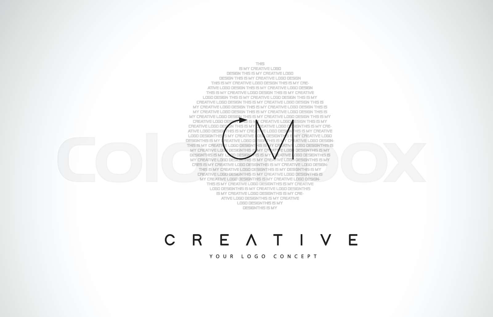 CM C M Logo Design with Black and White Creative Text Letter Vector ...