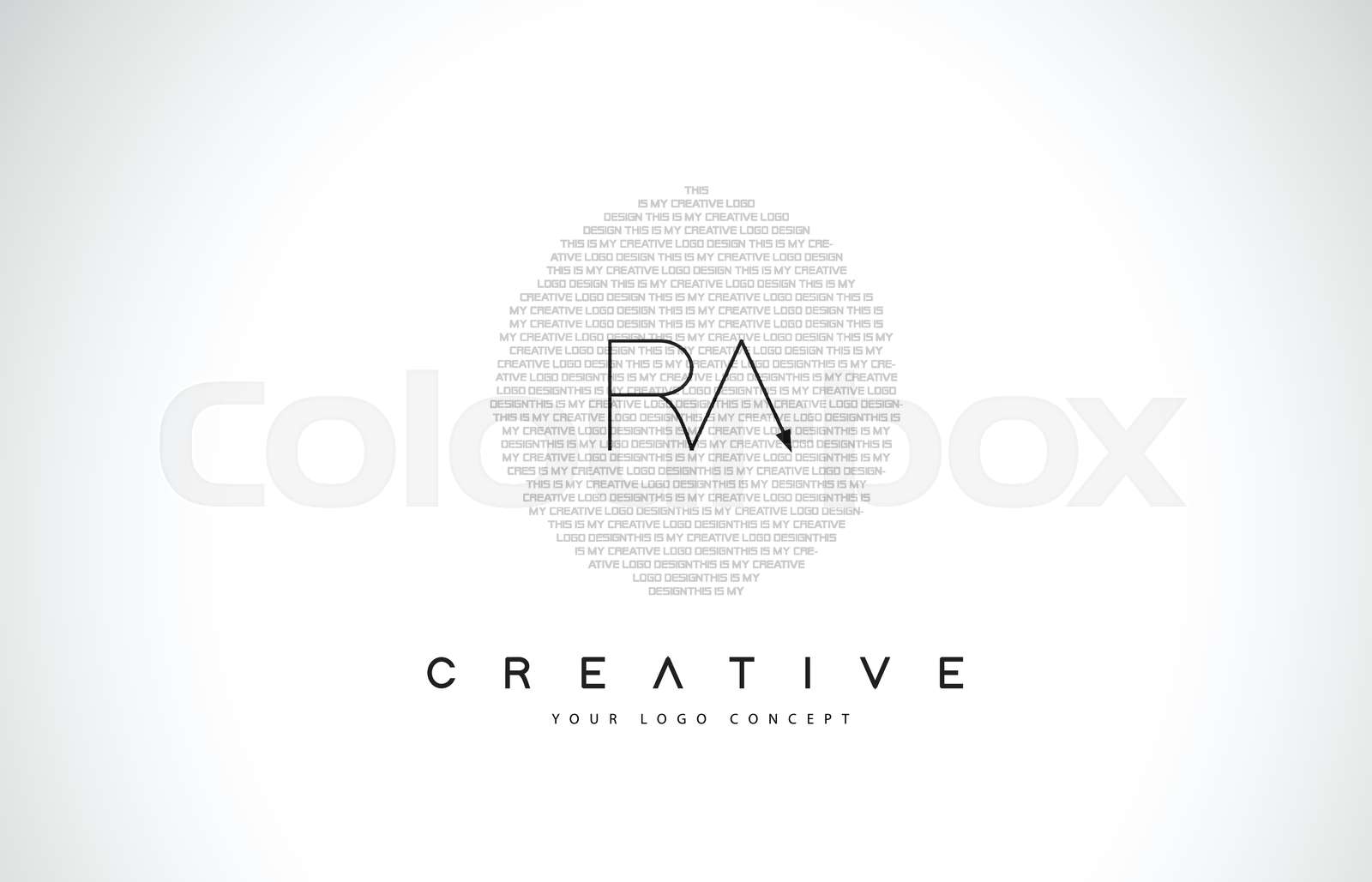 RA R A Logo Design with Black and White Creative Text Letter Vector ...