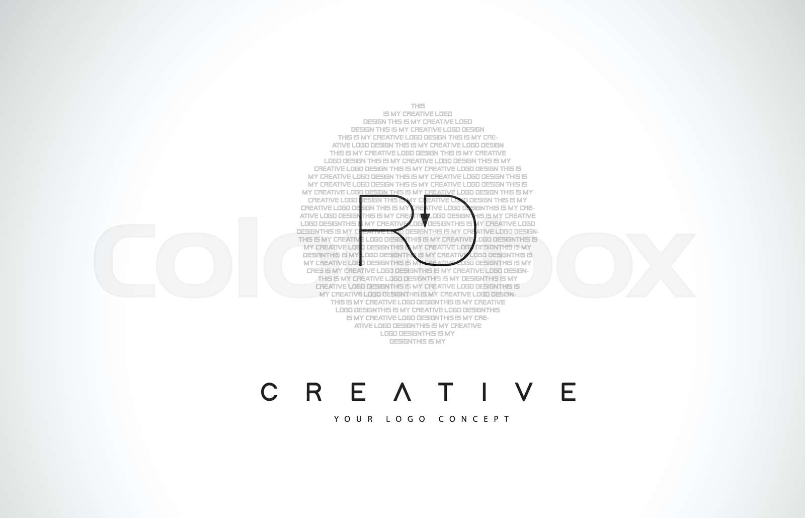 RD R D Logo Design with Black and White Creative Text Letter Vector ...