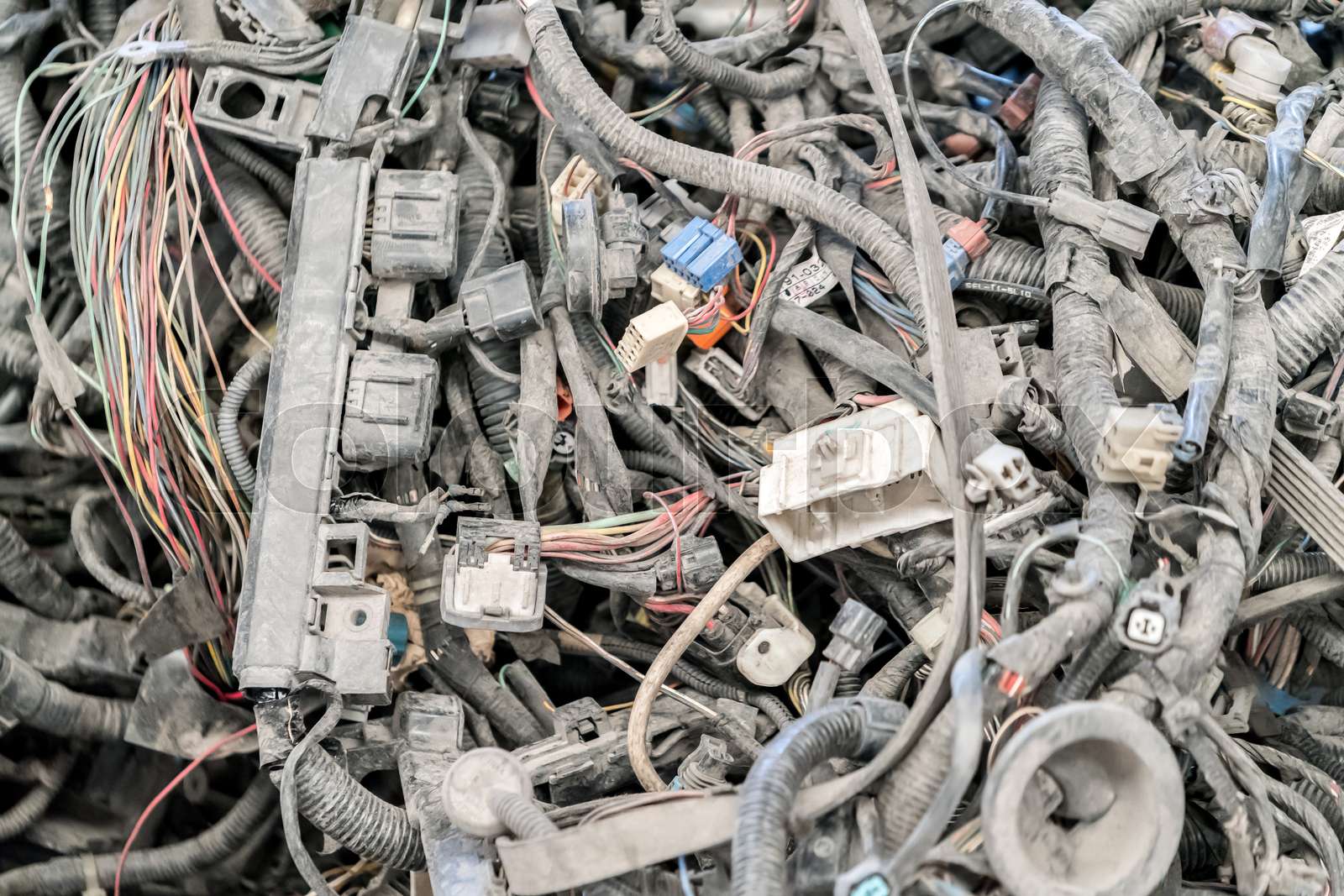 Pile of old electrical wires, dusty and non-working. | Stock image ...