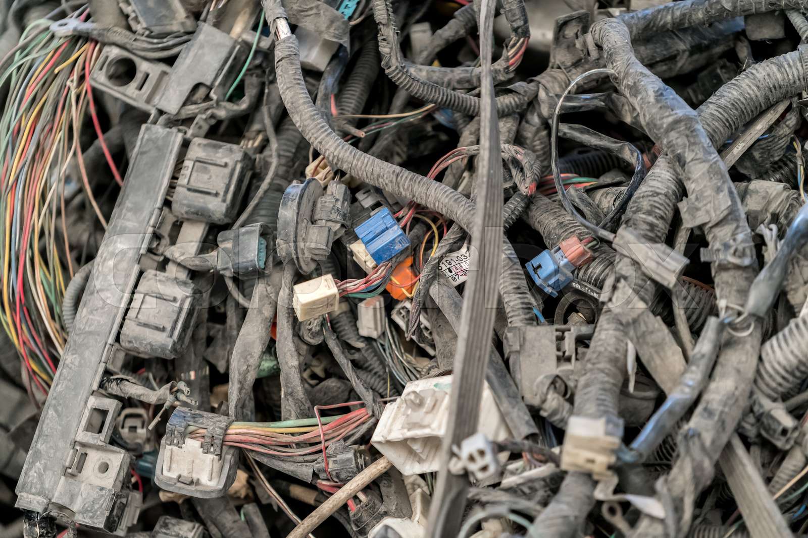 Pile of old electrical wires, dusty and non-working. | Stock image ...