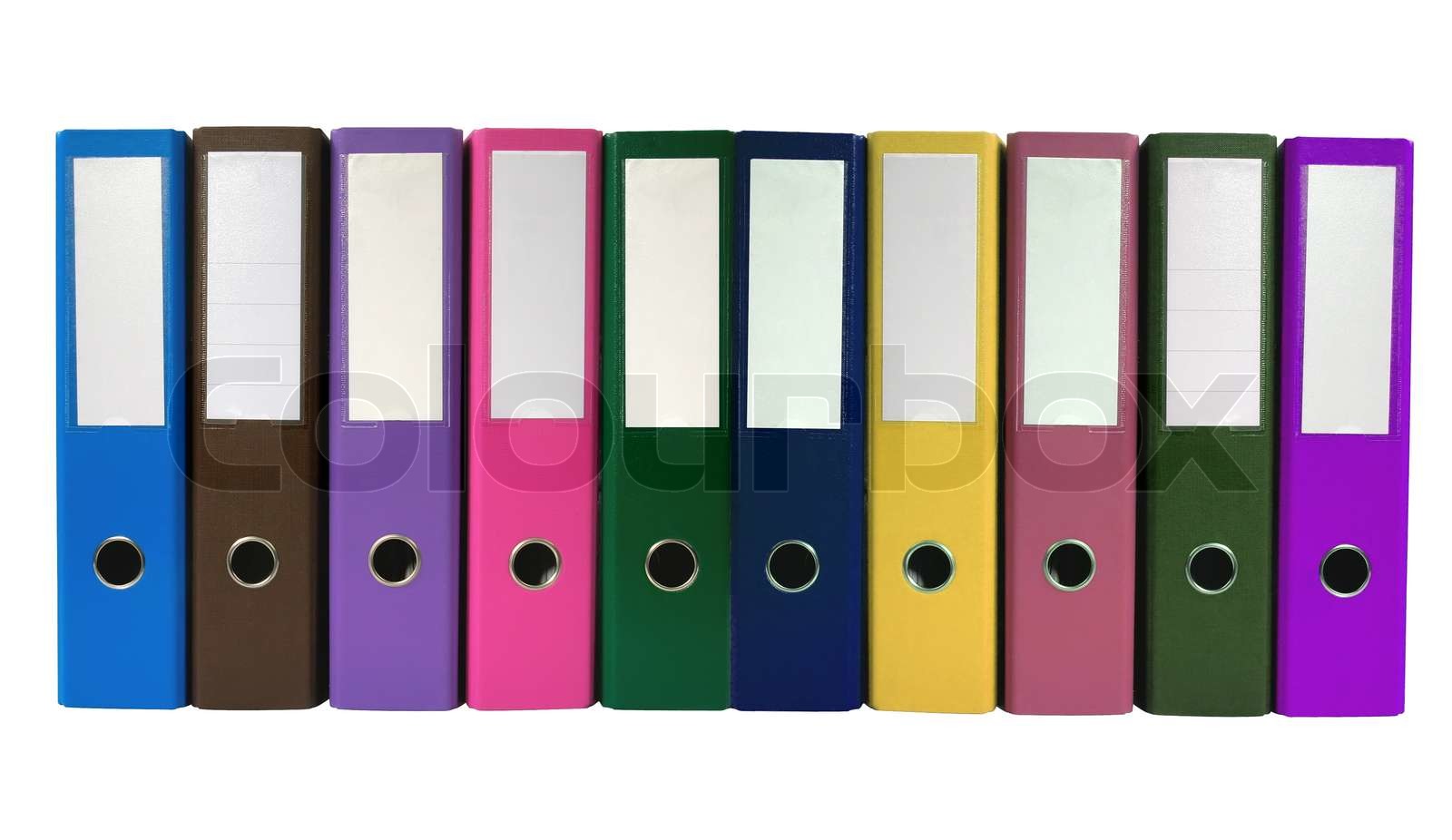 Office folders isolated on white | Stock image | Colourbox