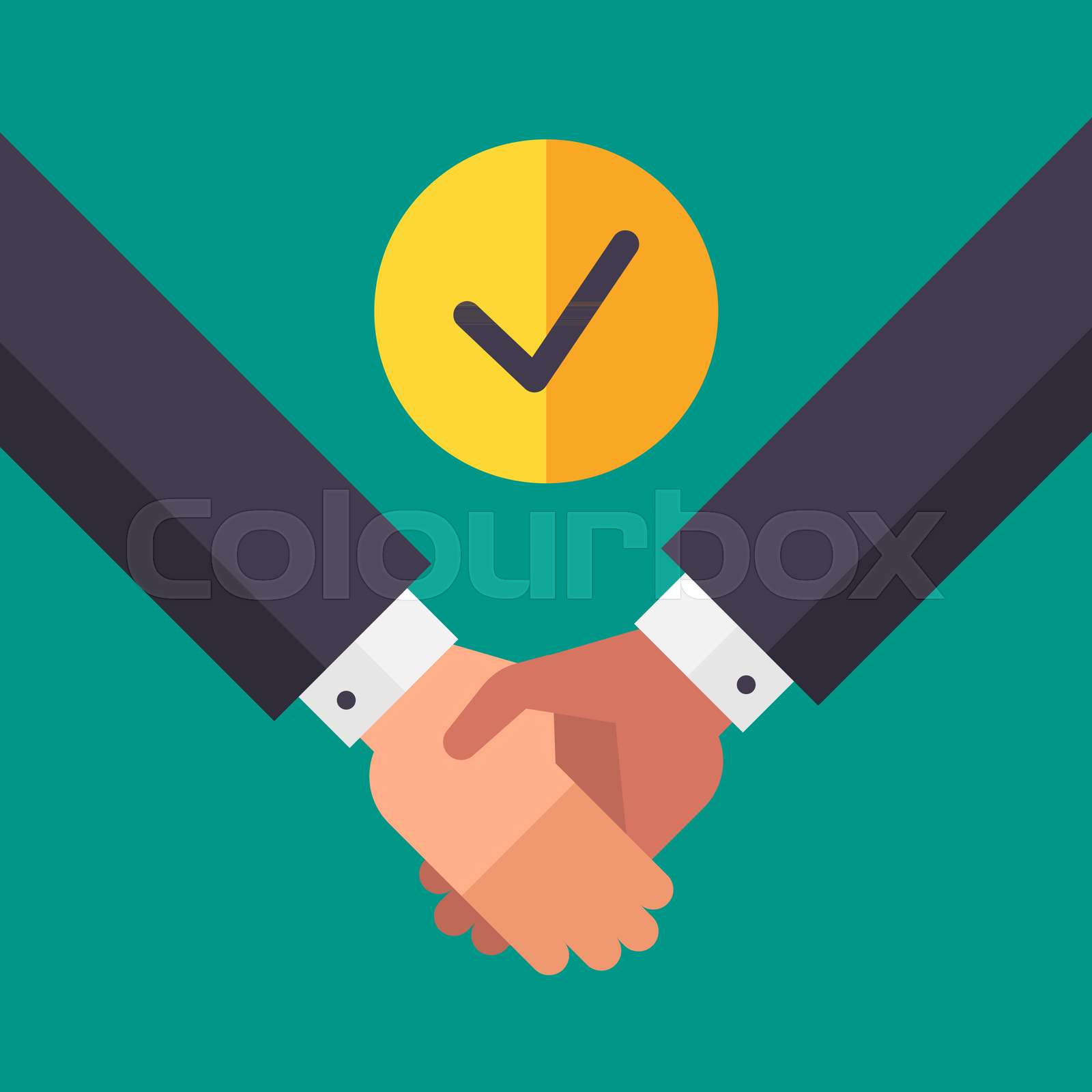 håndtryk, mand, symbol | Stock vektor | Colourbox