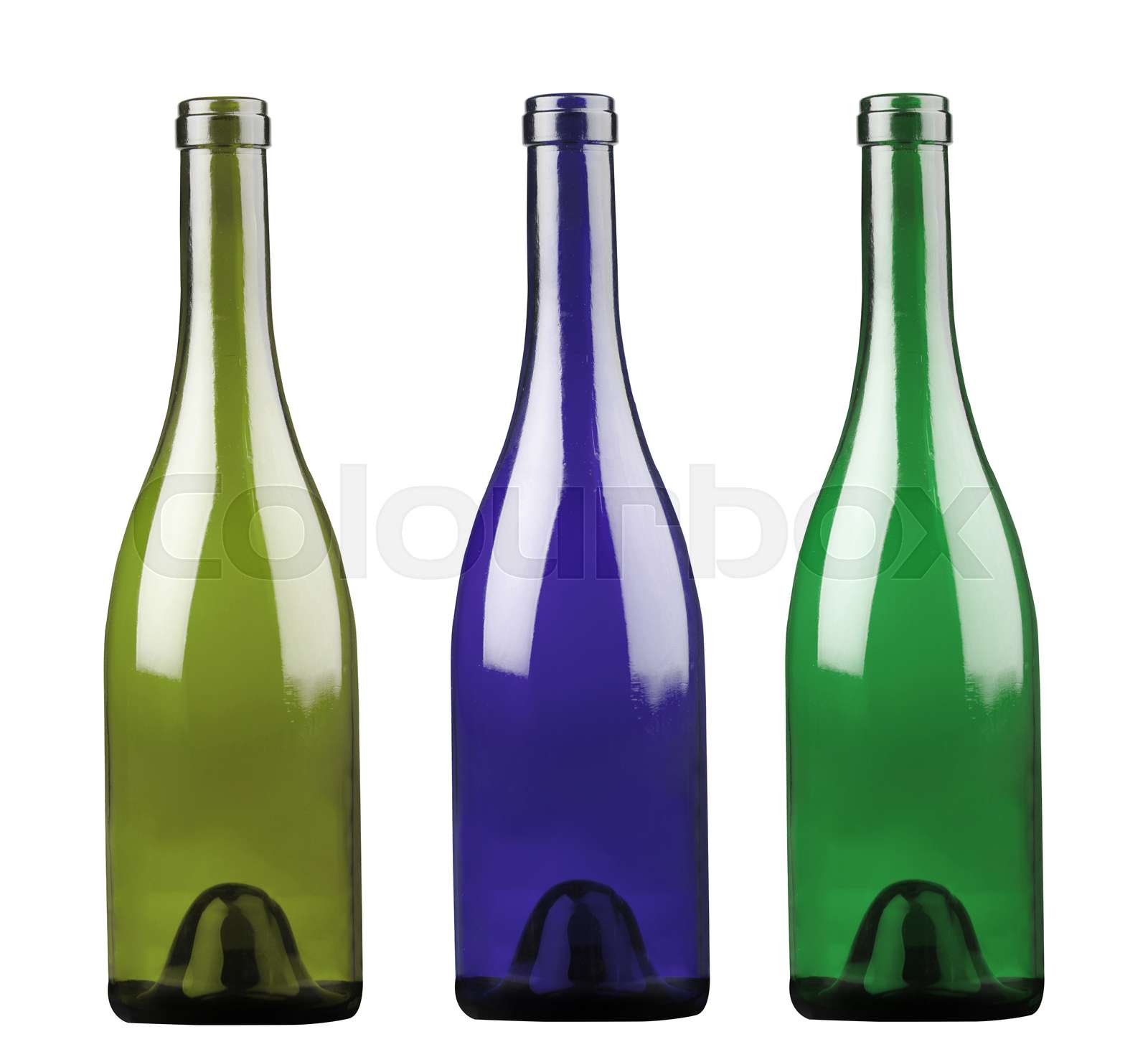 Colored alcohol bottles | Stock image | Colourbox