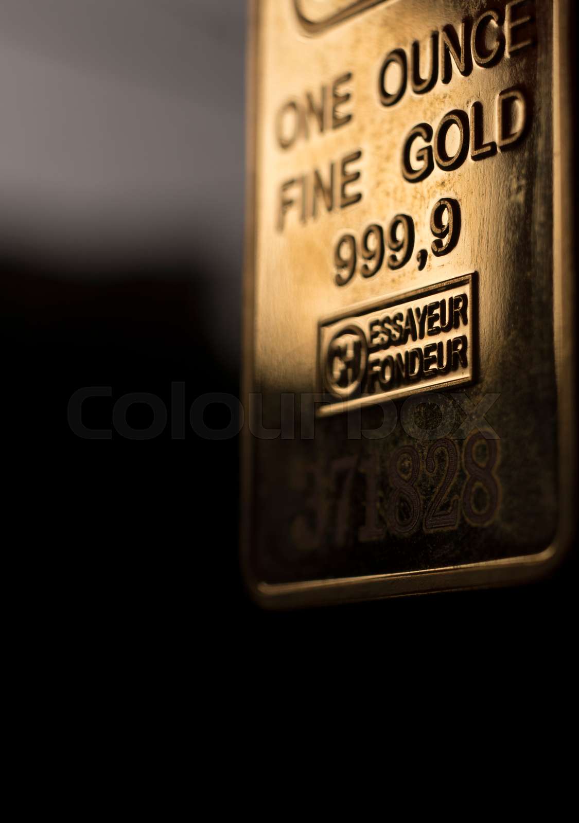 Gold bullion ingot 999.9 bar | Stock image | Colourbox Gold bullion ingot 999.9 bar | Stock image | Colourbox