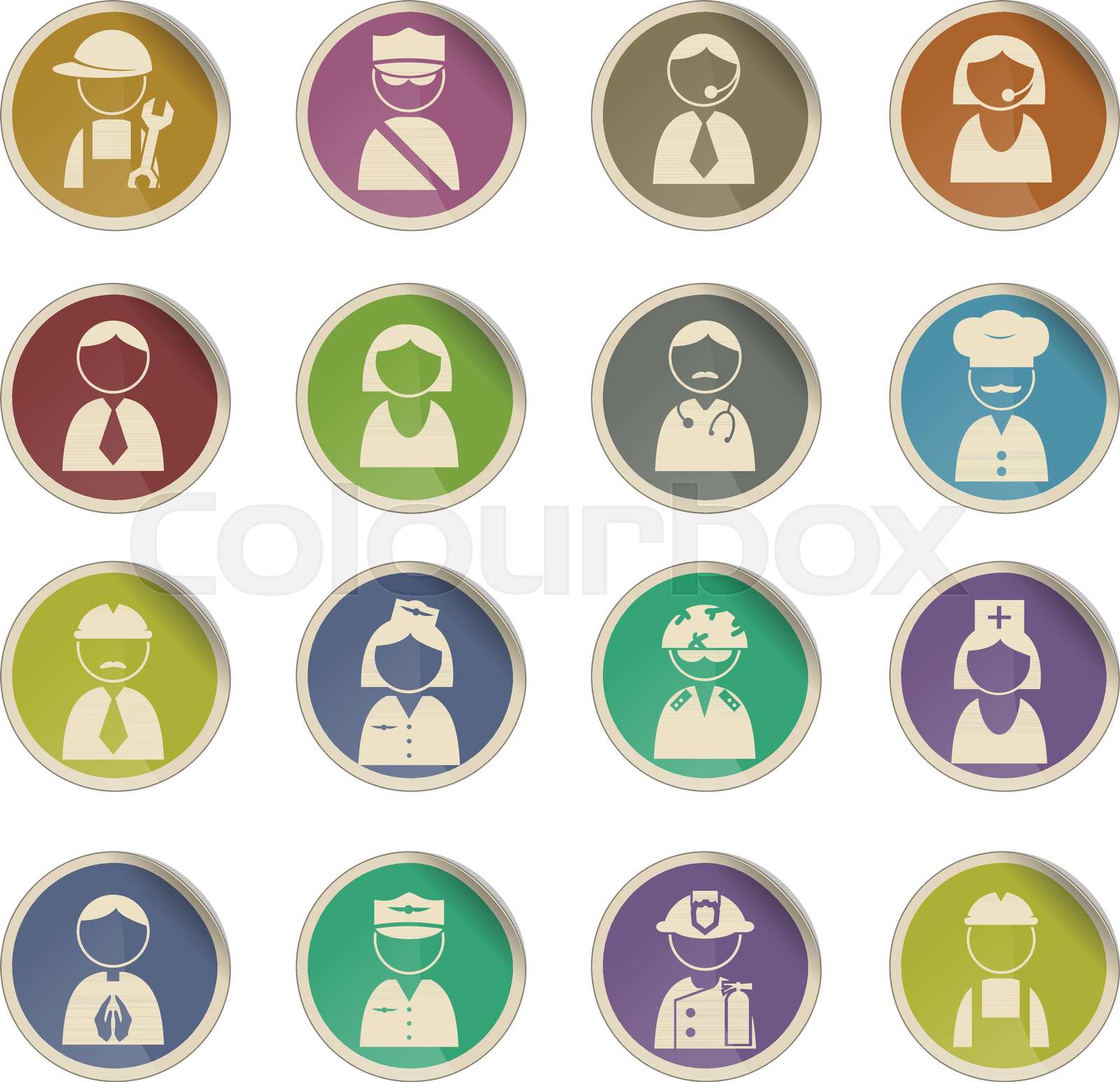 profession icon set | Stock vector | Colourbox