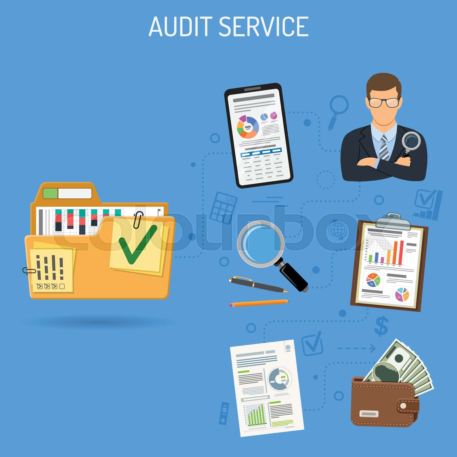 Auditing and Accounting Banner | Stock vector | Colourbox