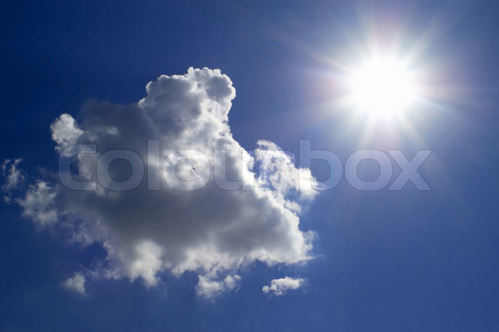 An image with cloud and sun on the | Stock image | Colourbox