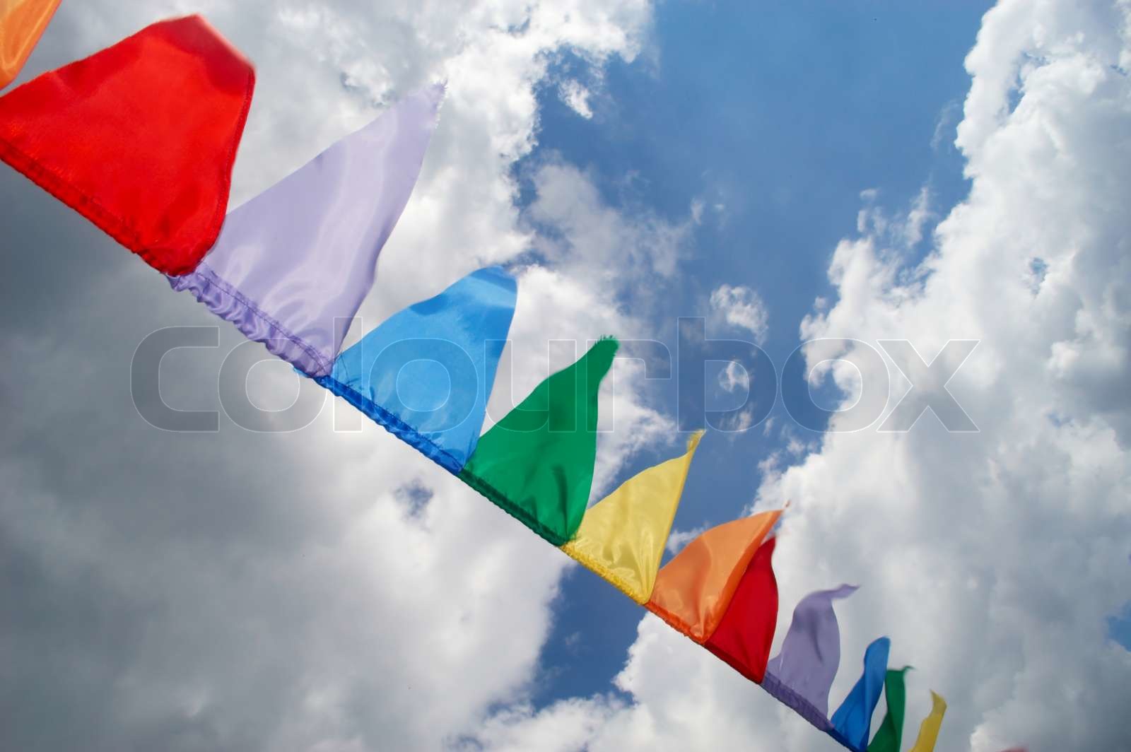 Små flag med forskellige farver | Stock foto | Colourbox