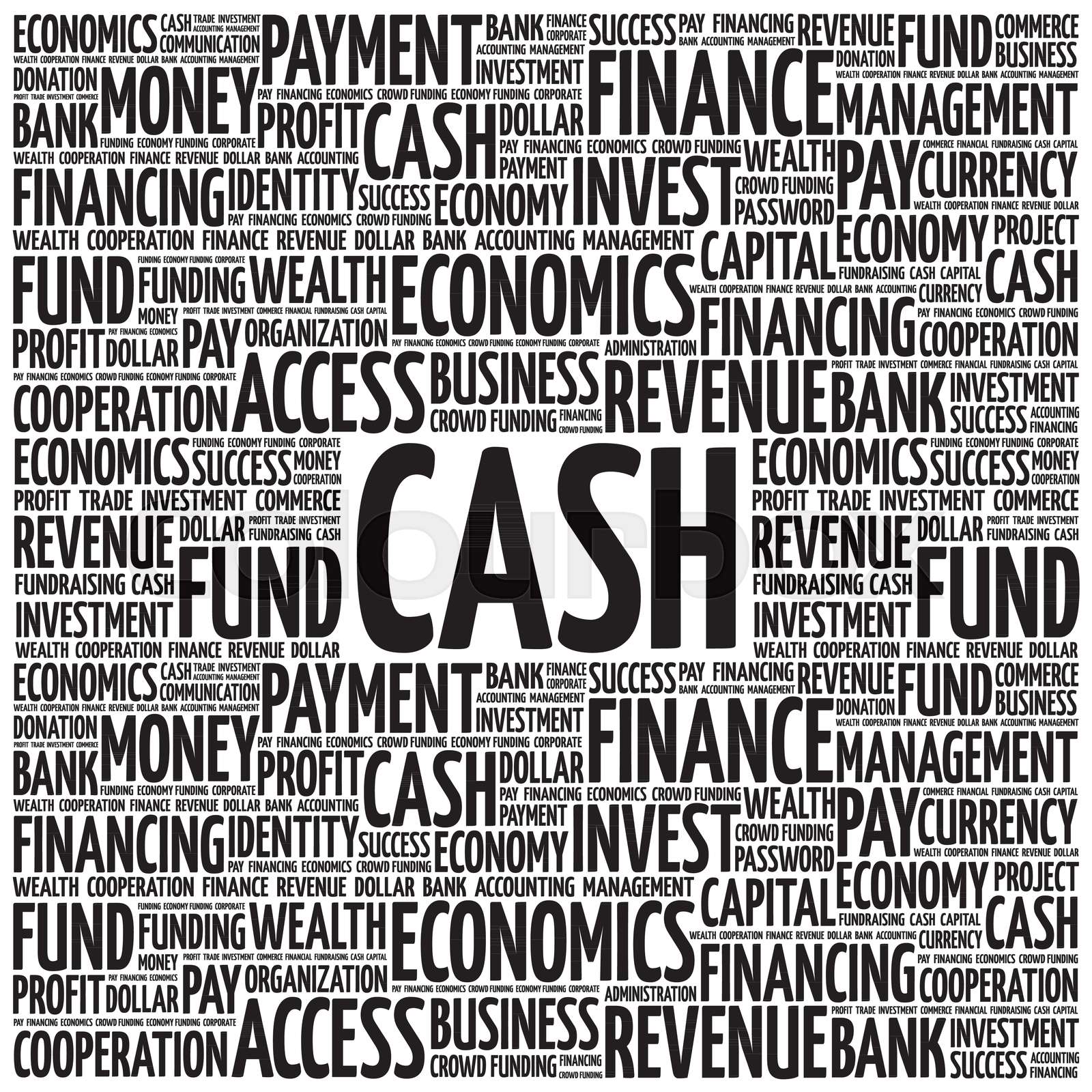 CASH word cloud | Stock vector | Colourbox