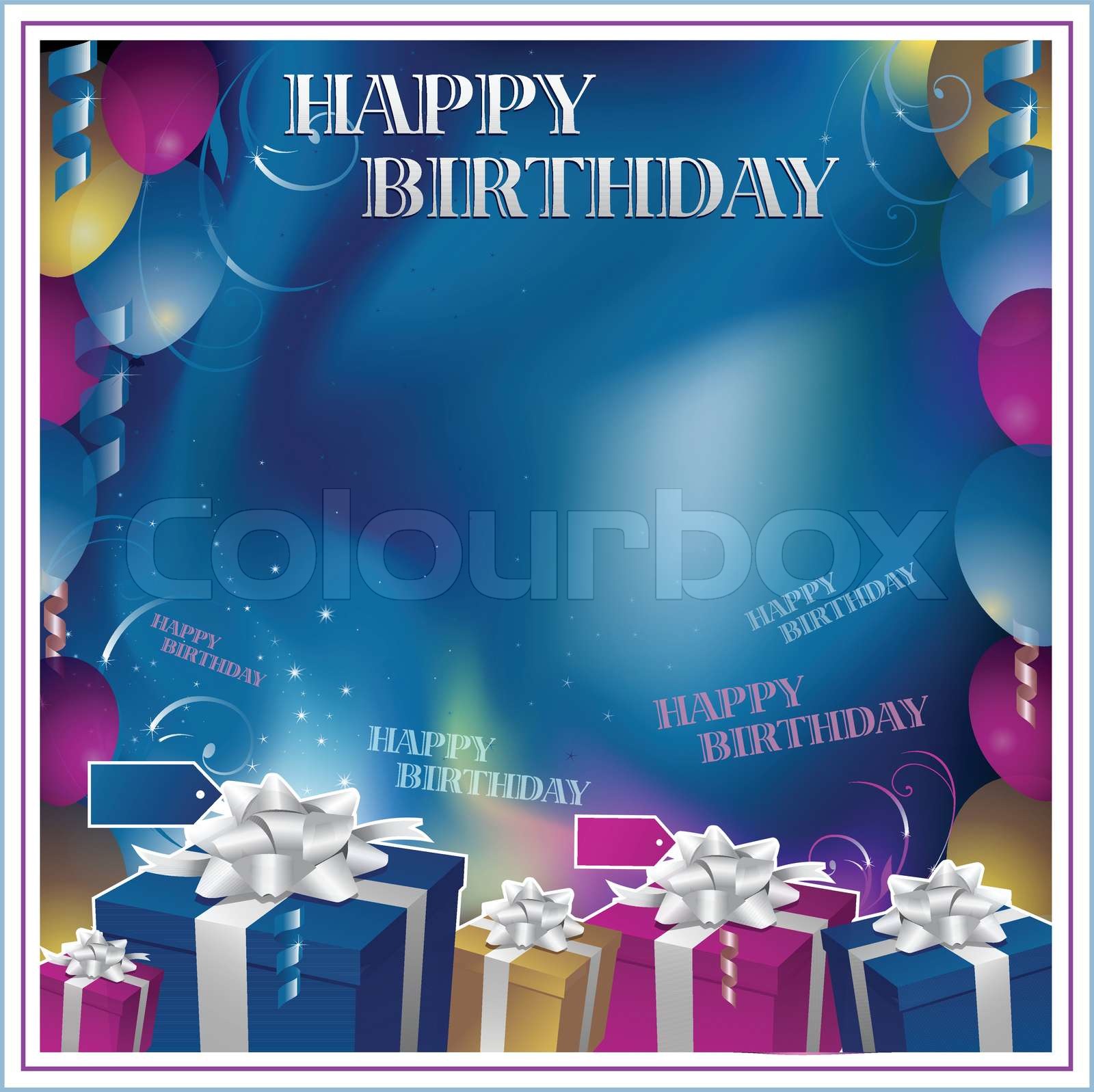 Happy Birthday frame background | Stock vector | Colourbox