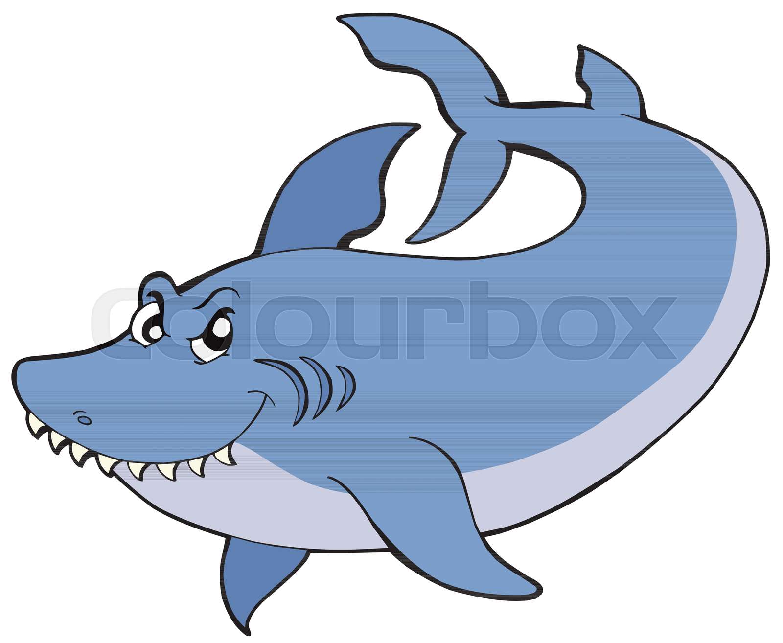 Big blue shark | Stock vector | Colourbox