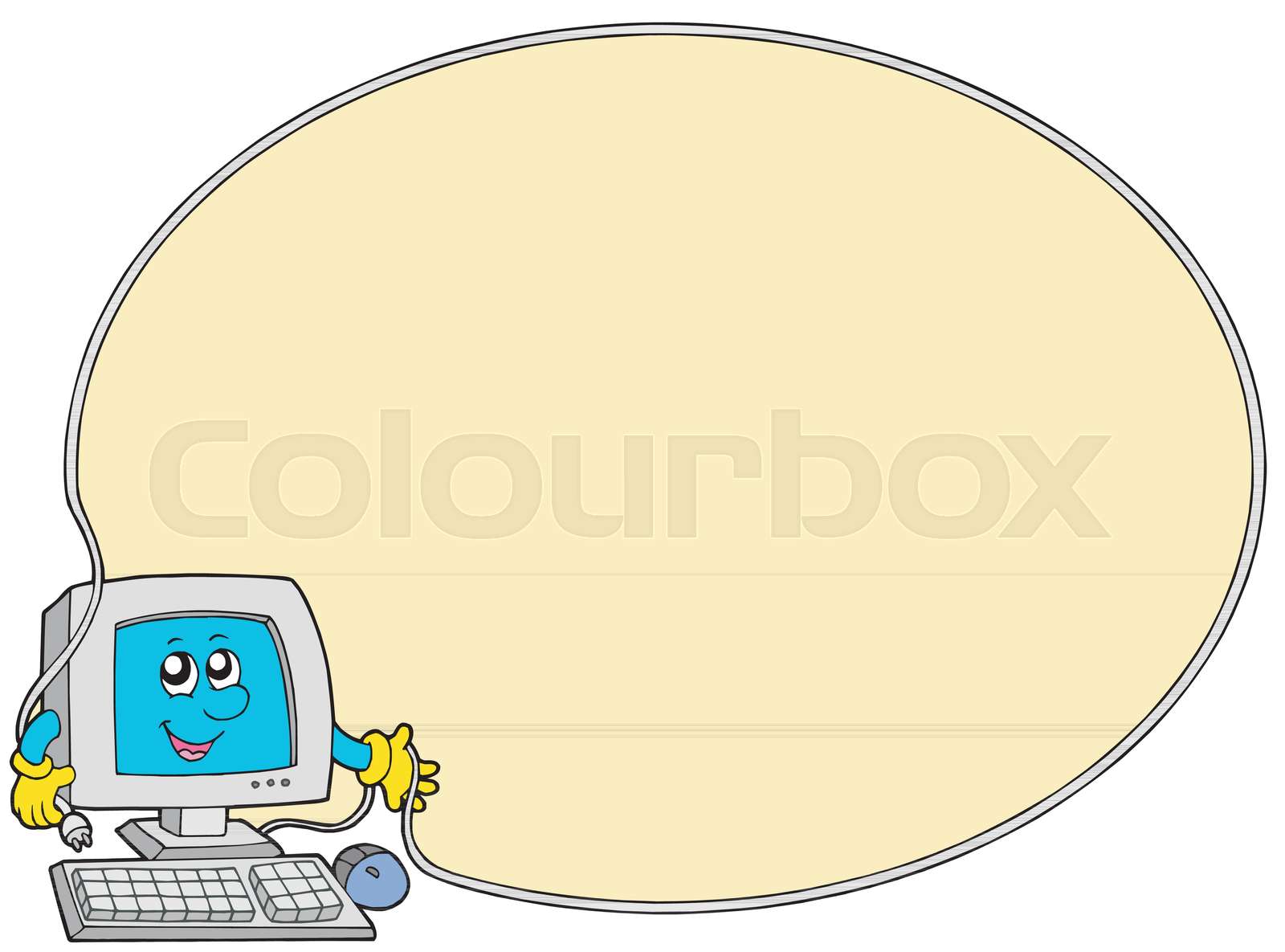 Computer round frame | Stock vector | Colourbox