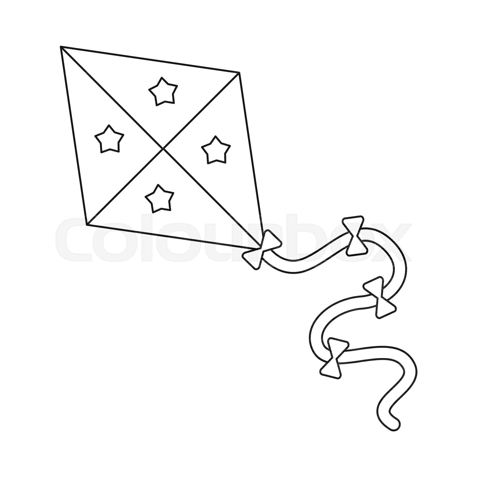 Kite outline icon. Illustration for web and mobile design. | Stock ...