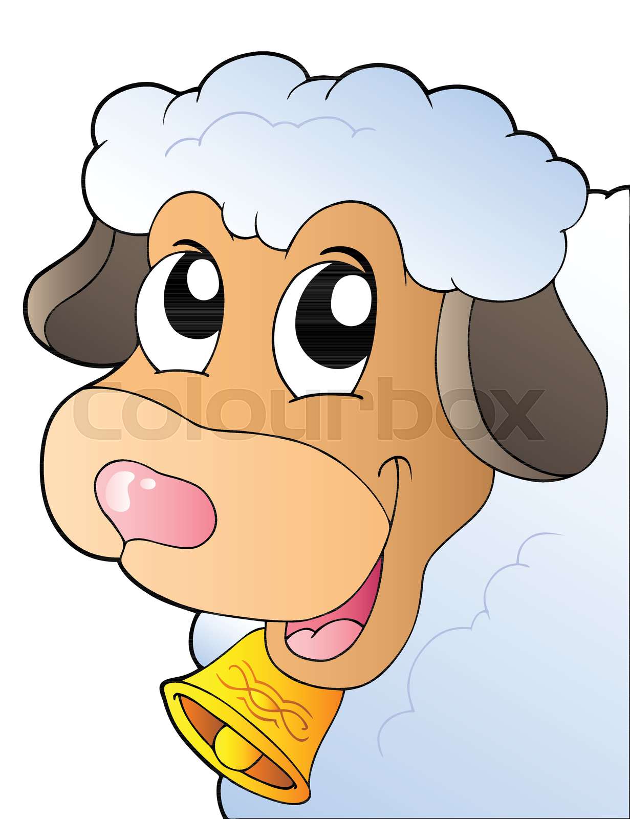 Cartoon lurking sheep | Stock vector | Colourbox