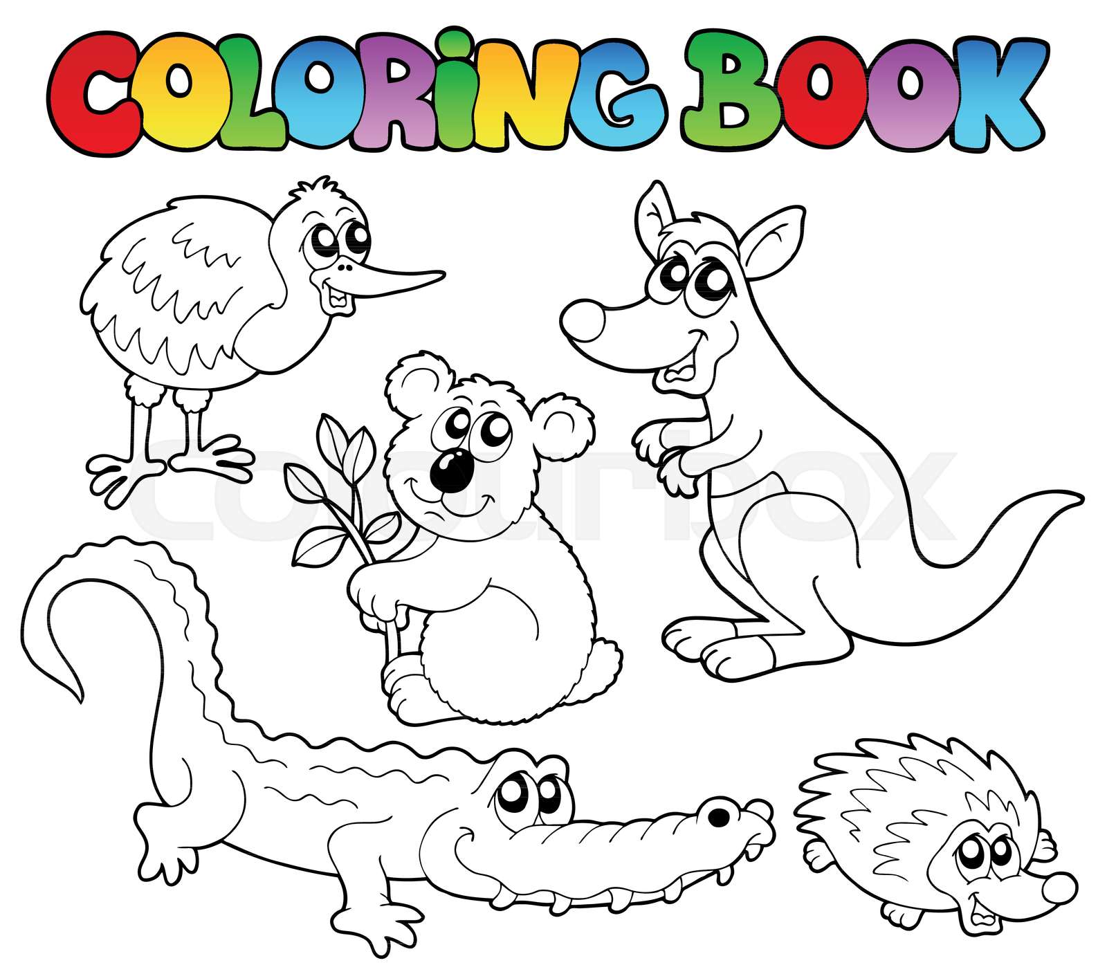 Coloring book Australian animals 1 | Stock vector | Colourbox