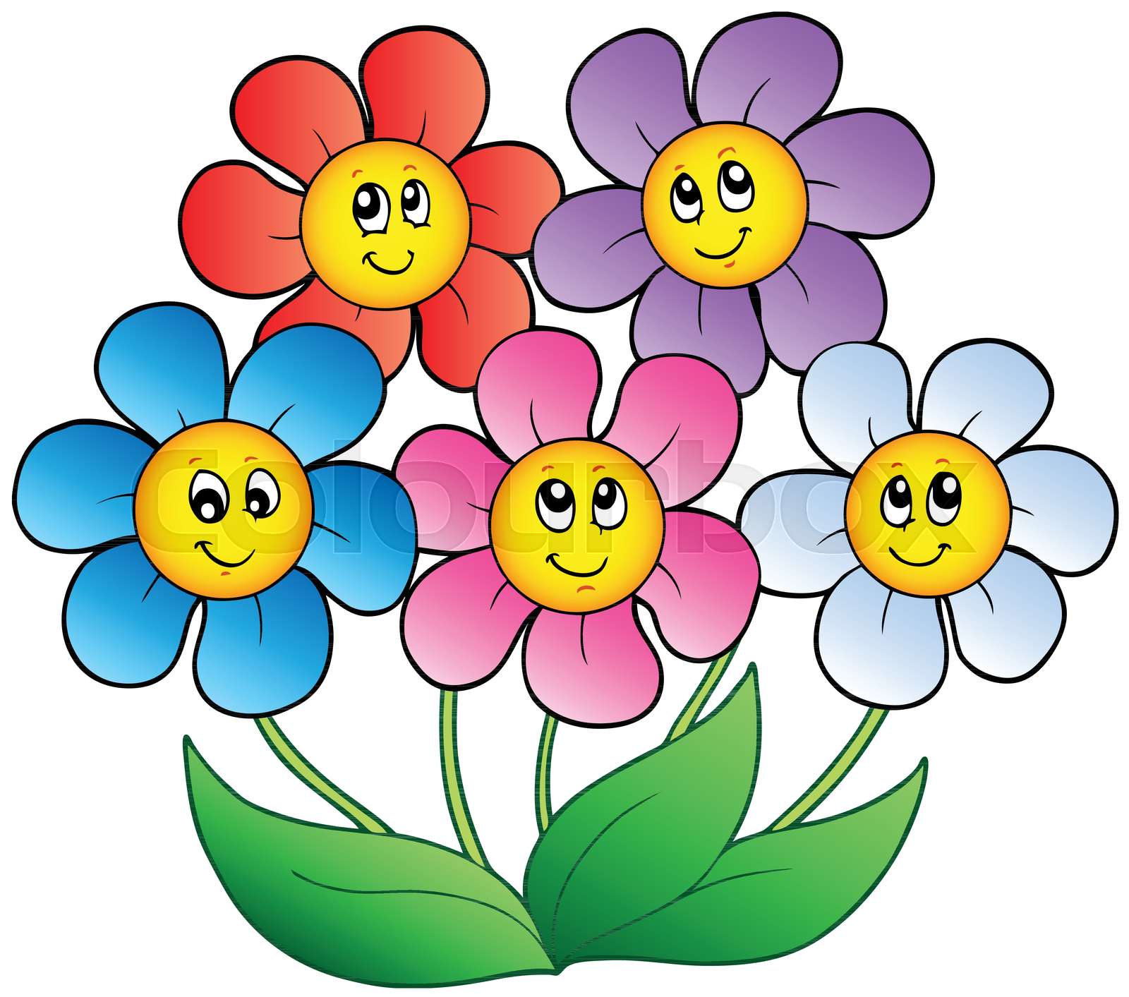 blumen, cartoon, blume | Stock-Vektor | Colourbox