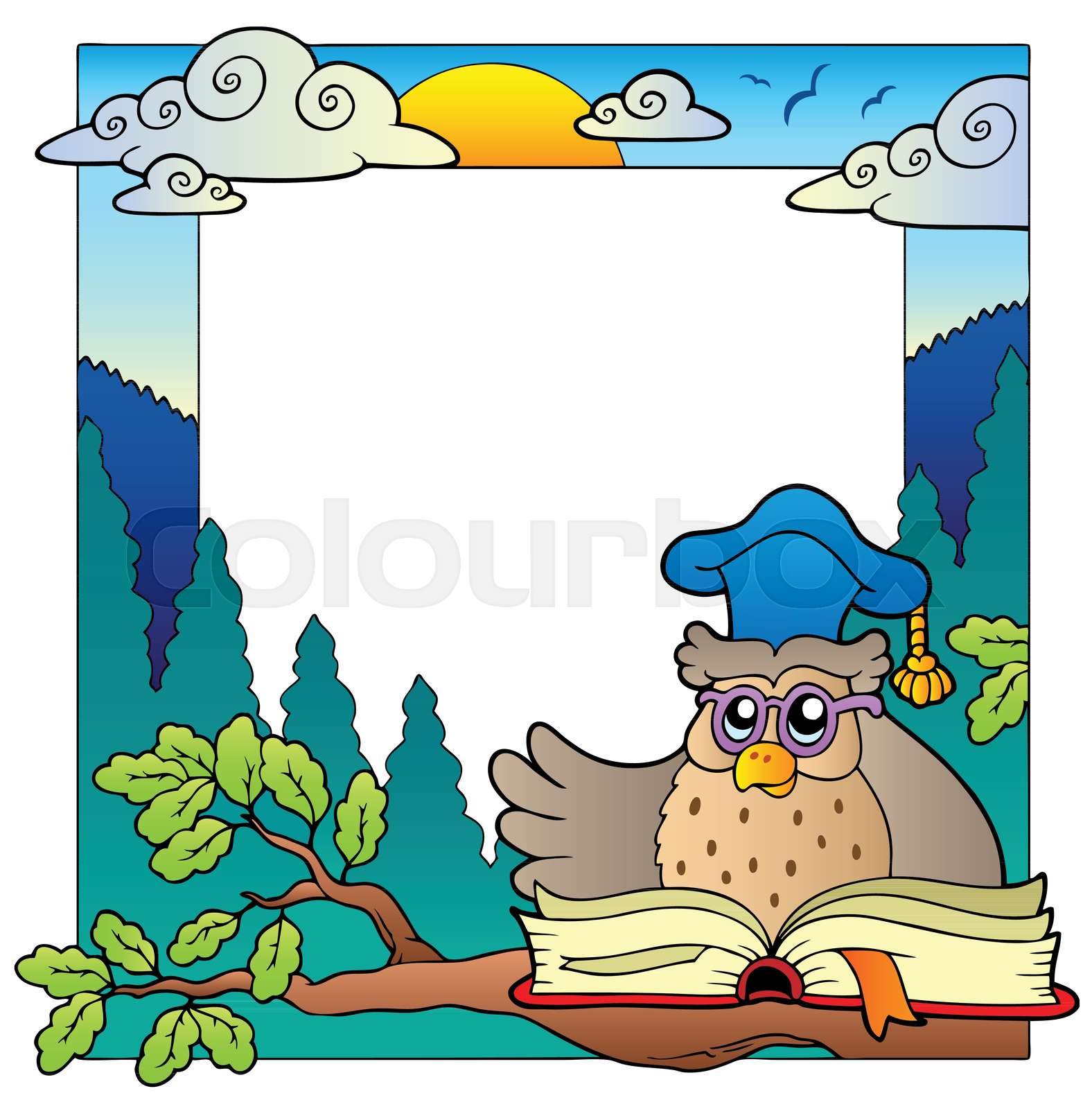 School theme frame 4 | Stock vector | Colourbox