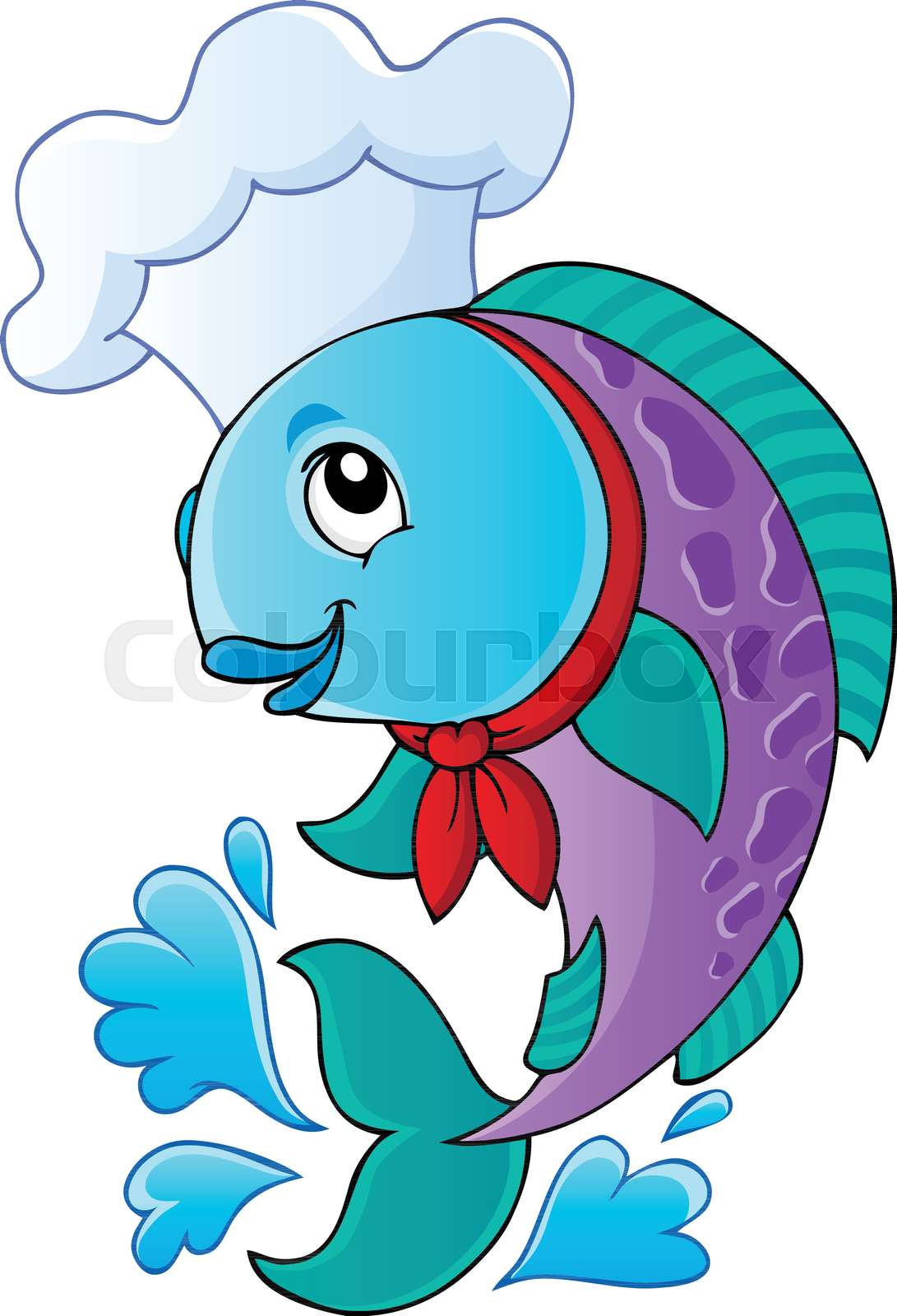 Cartoon fish chef | Stock vector | Colourbox